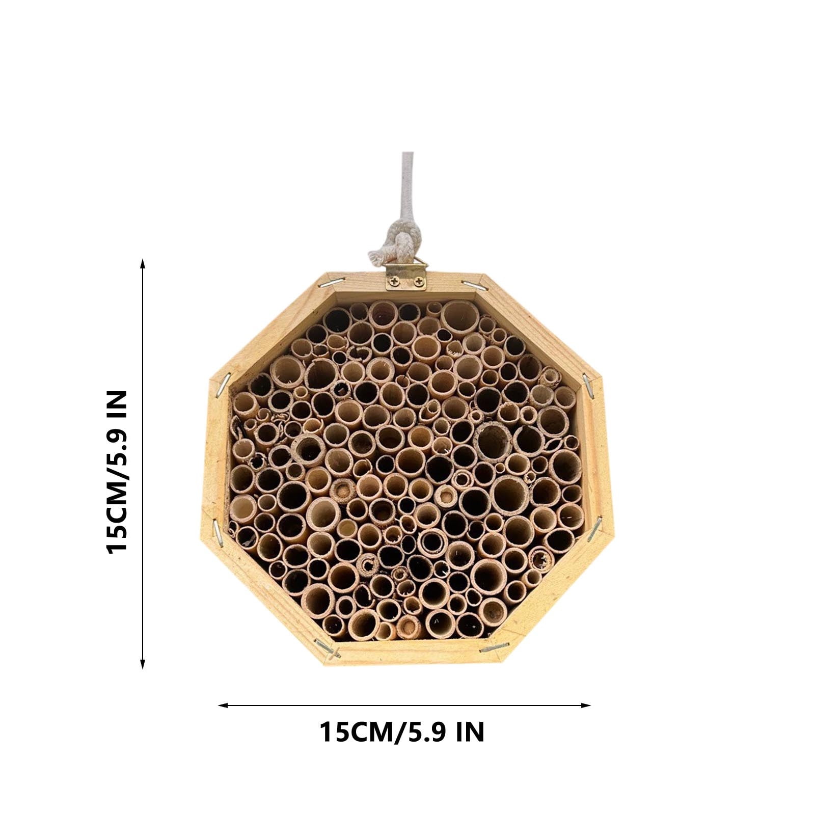 Rkxzt Hive Wooden Bee House for Solitary Bees Outdoor Garden Pollinator ...