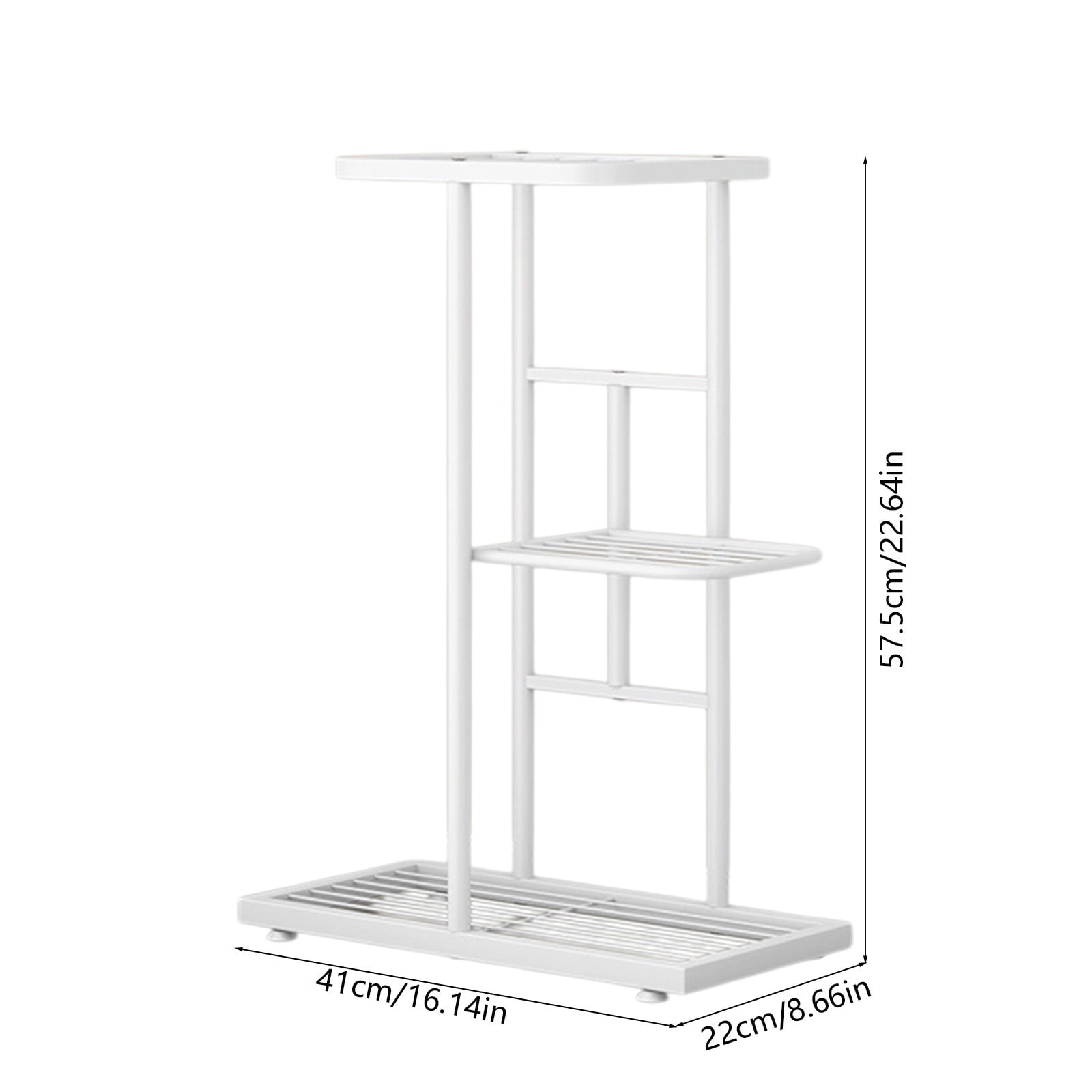 Rkxzt Iron Storage Rack,3 Tier Plant Stand Iron Multi Layer Flower ...