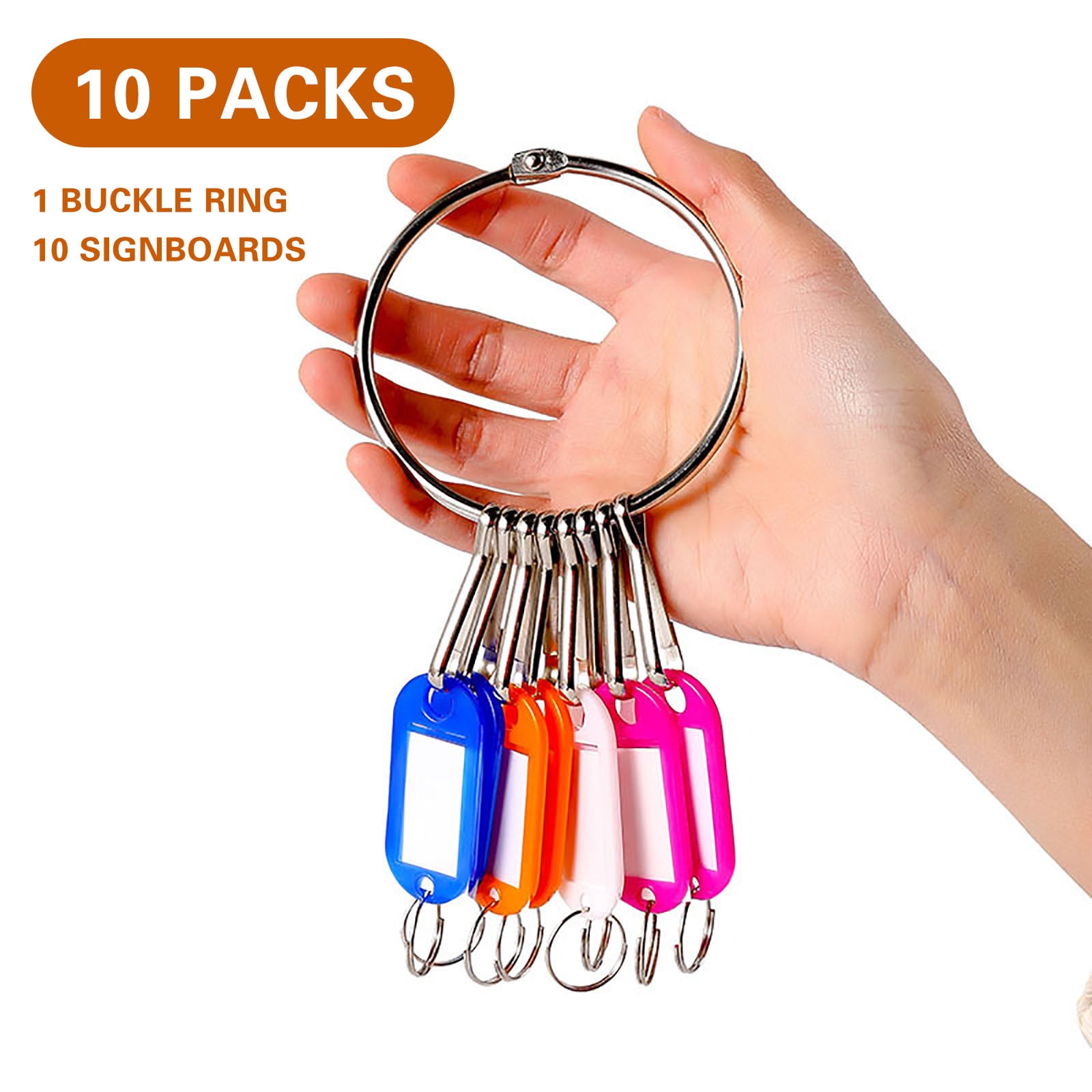 Rkxzt Key Tags,10 Key Label Tags with Ring,10 Key Chain Rings,1 Key ...
