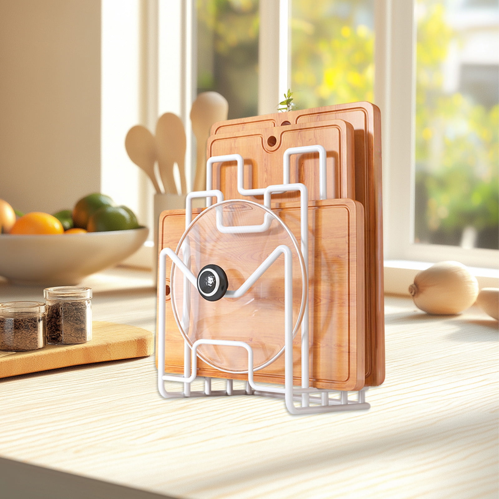 Rkxzt Kitchen Chopping Board Shelf-Multifunctional Pot Lid and ...