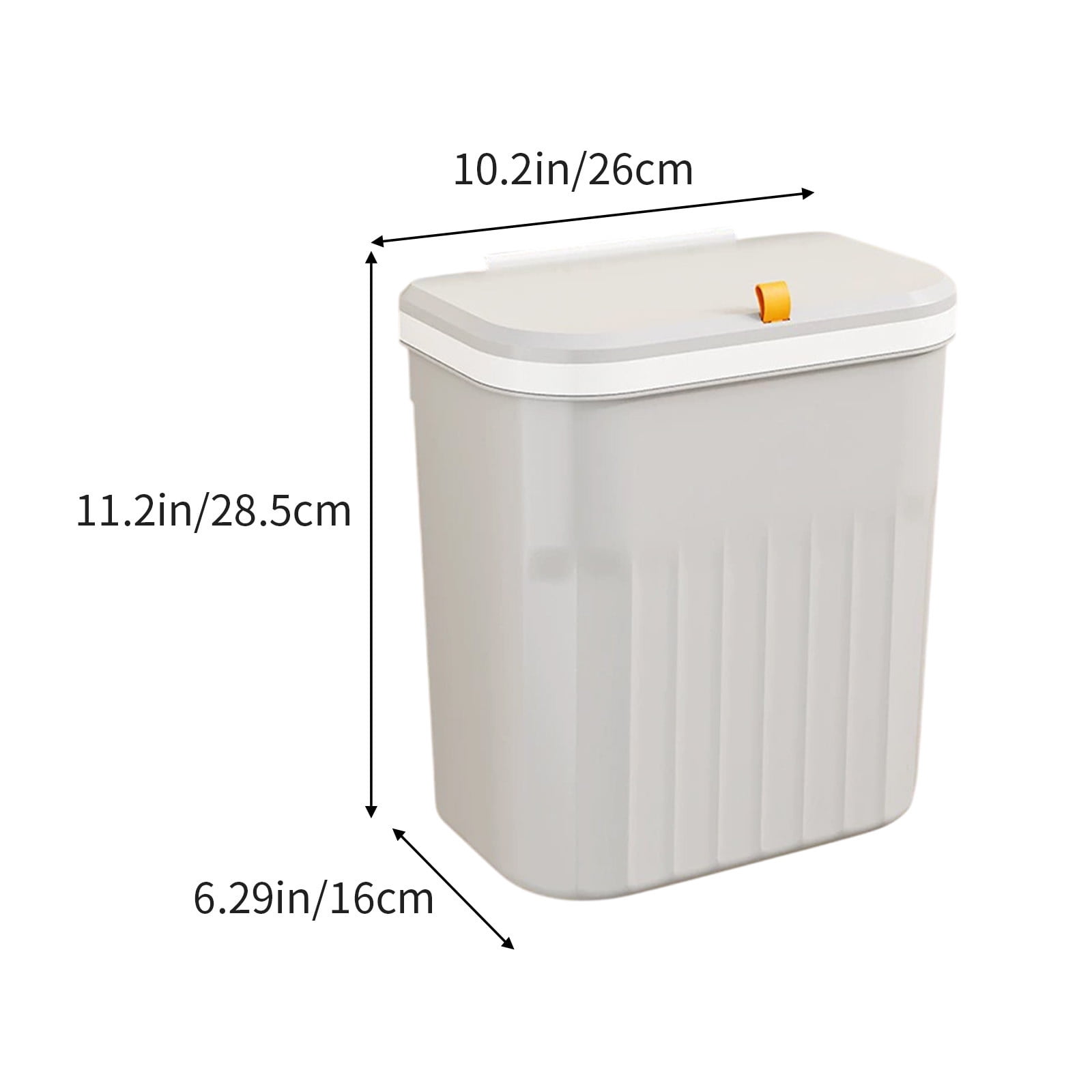Rkxzt Large Plastic Hanging Trash Can,Plastic Trash Can with Pressure ...