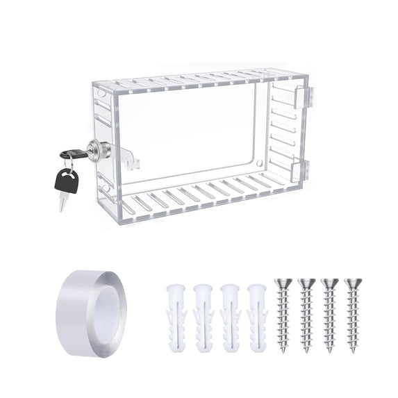 Rkxzt Lock Box Universal Thermostat Lock Box with Key Clear Large ...