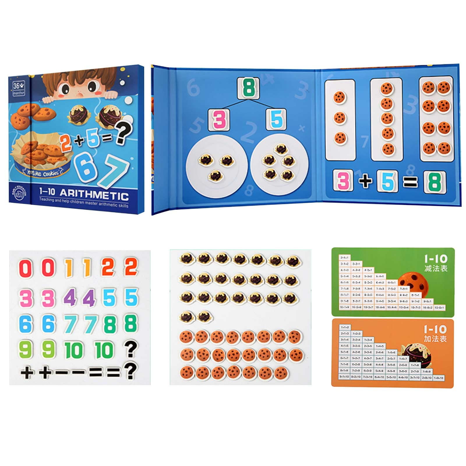 Rkxzt Magnetic Puzzle Array – Math Addition and Subtraction Teaching ...