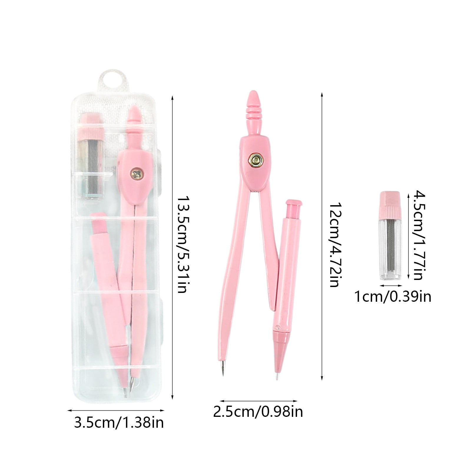 Rkxzt Metal Compasses,Metal Drawing Compass Set with Ruler and Fine ...