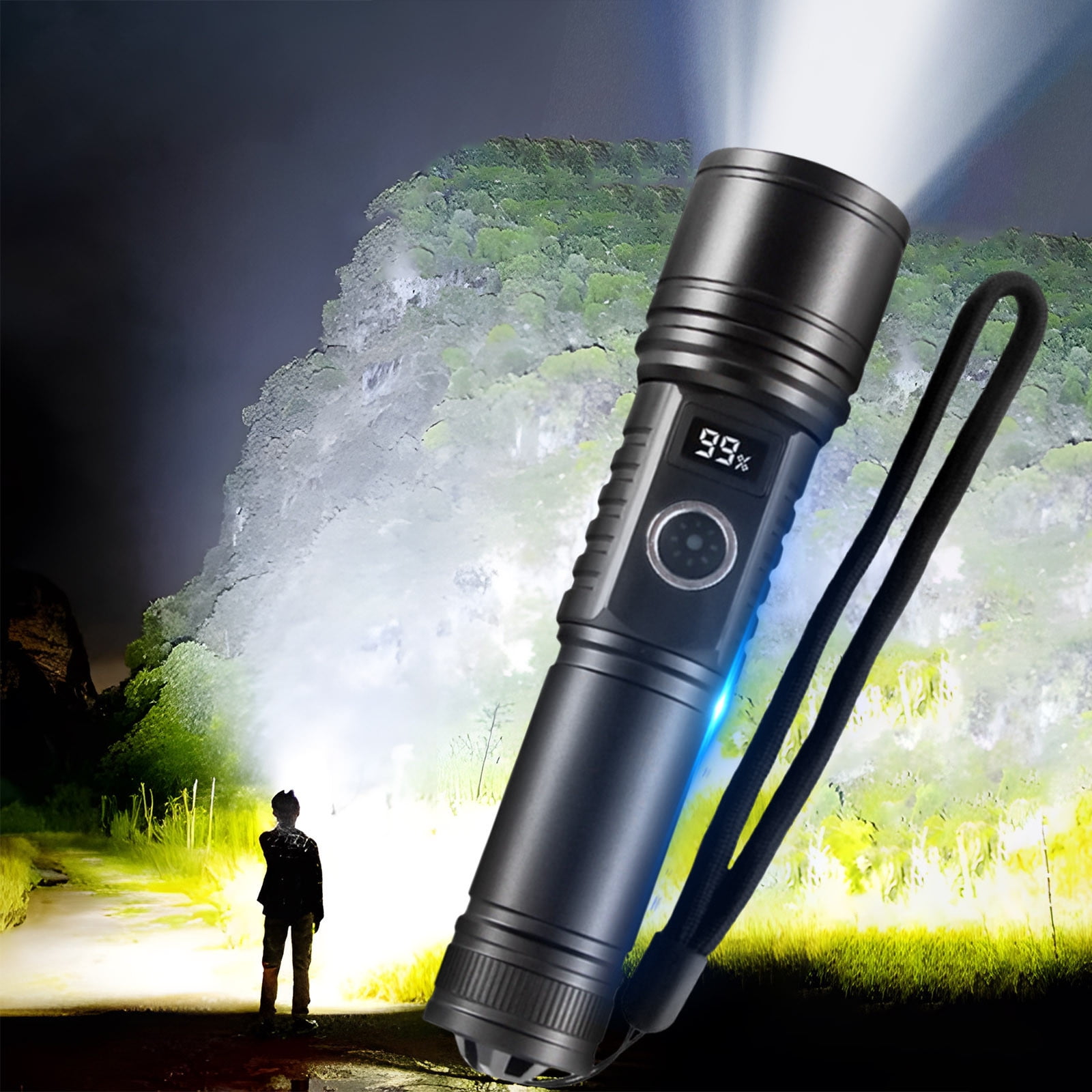 Rkxzt Mini LED Rechargeable Flashlight – Portable USB Rechargeable ...