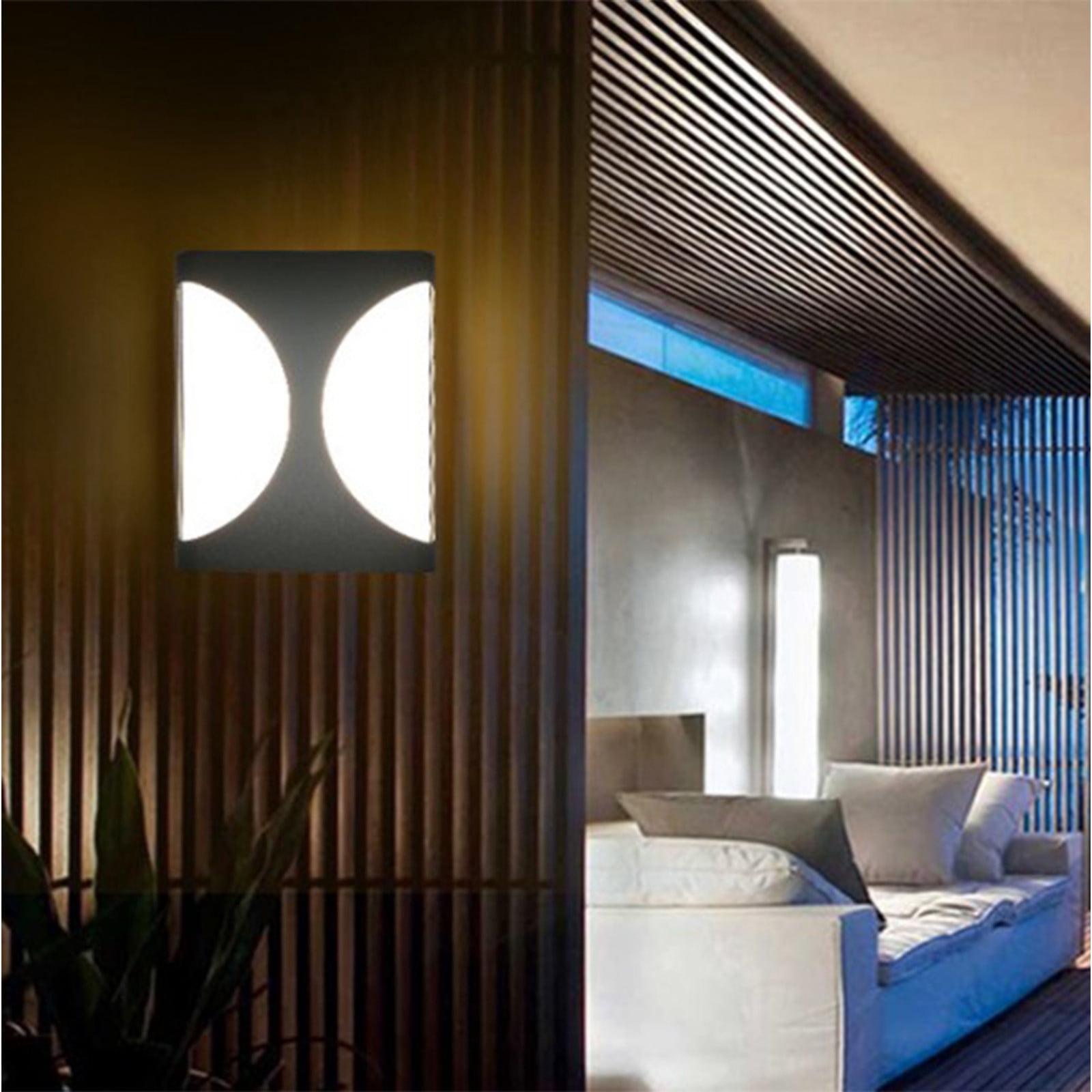 Rkxzt Modern Outdoor Wall Lamp, Warm White LED Wall Light for Garden ...
