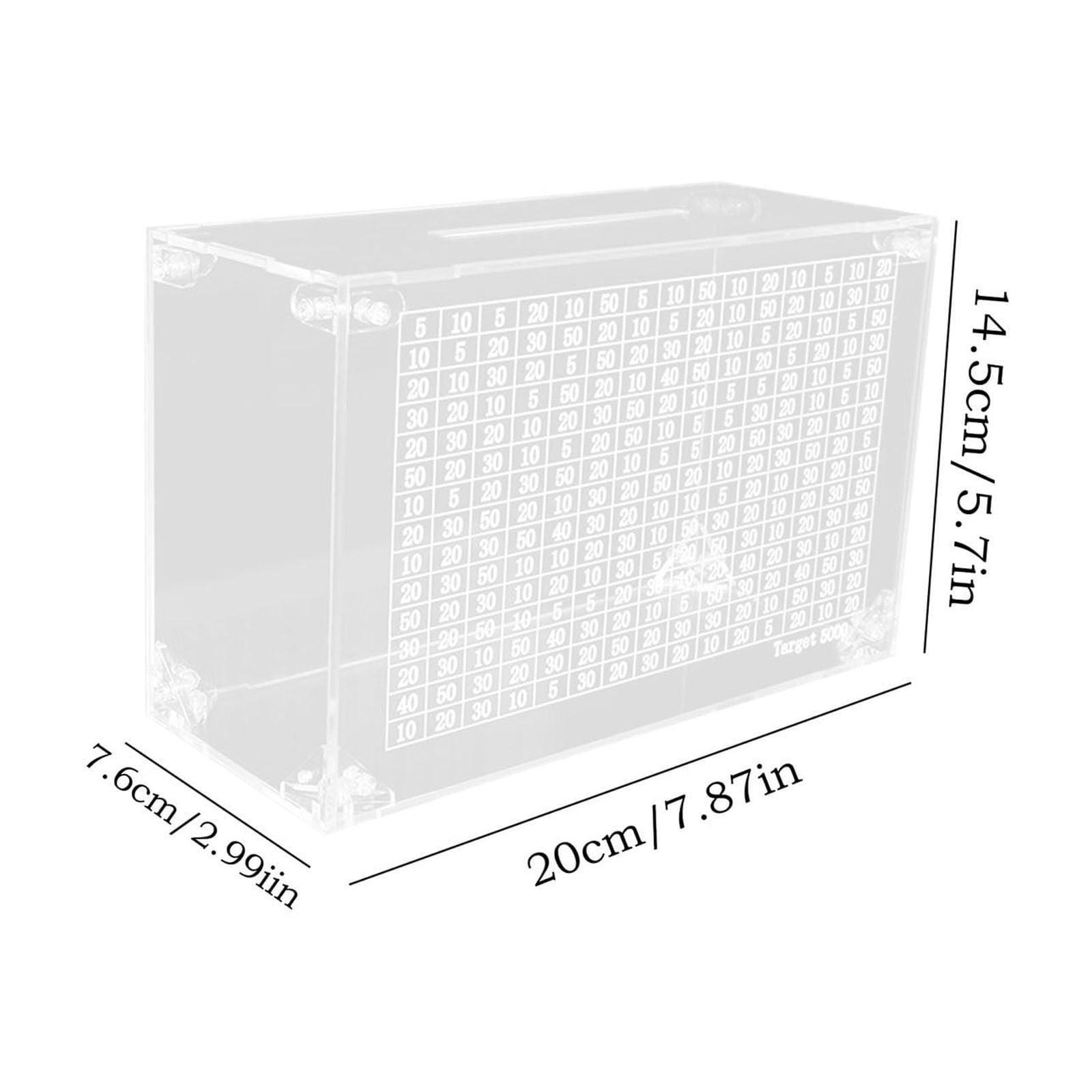 Rkxzt Piggy Bank,Acrylic Money Box with Savings Tracker Desktop ...