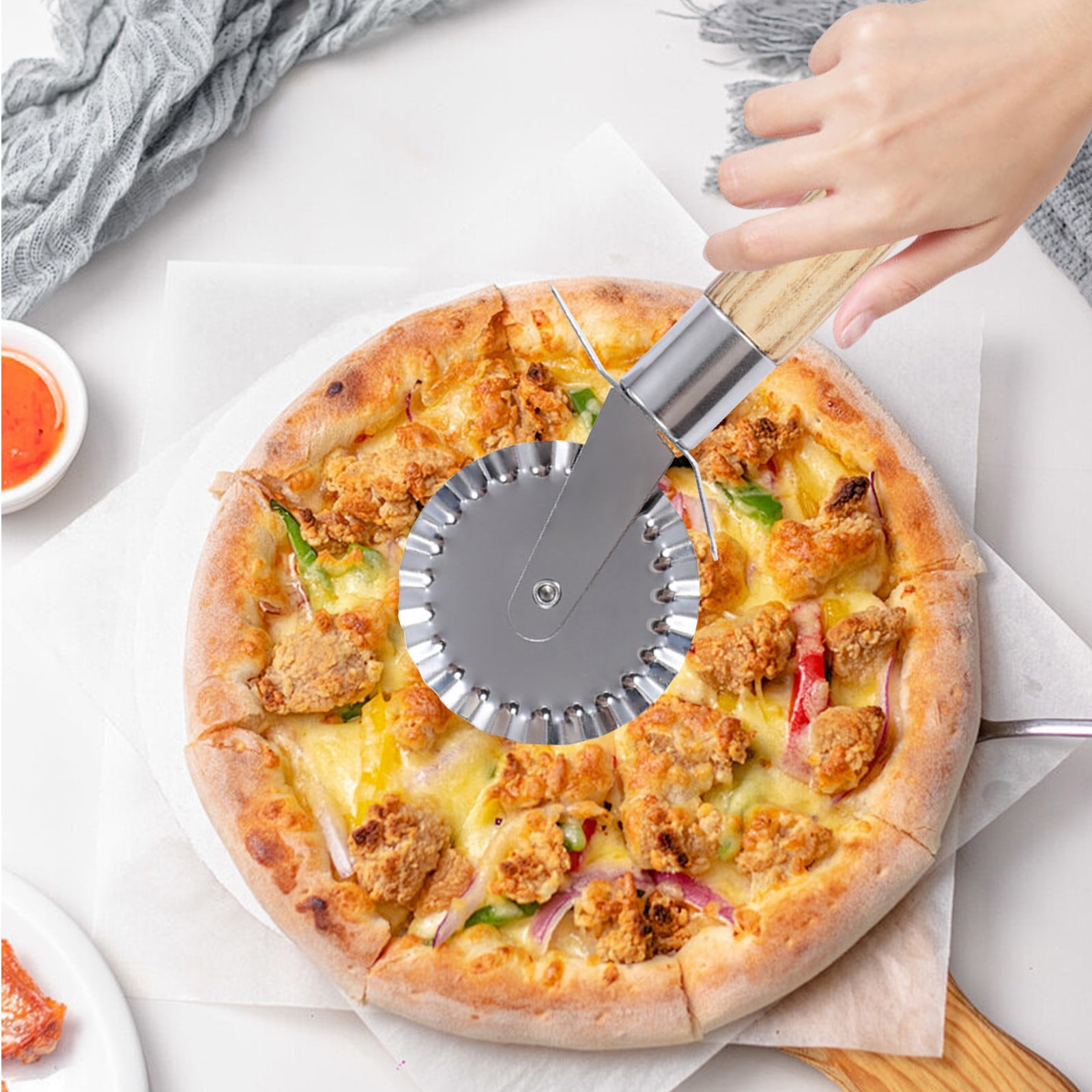 Rkxzt Pizza Peel Stainless Steel Spatula Pizza Paddle with Stainless ...