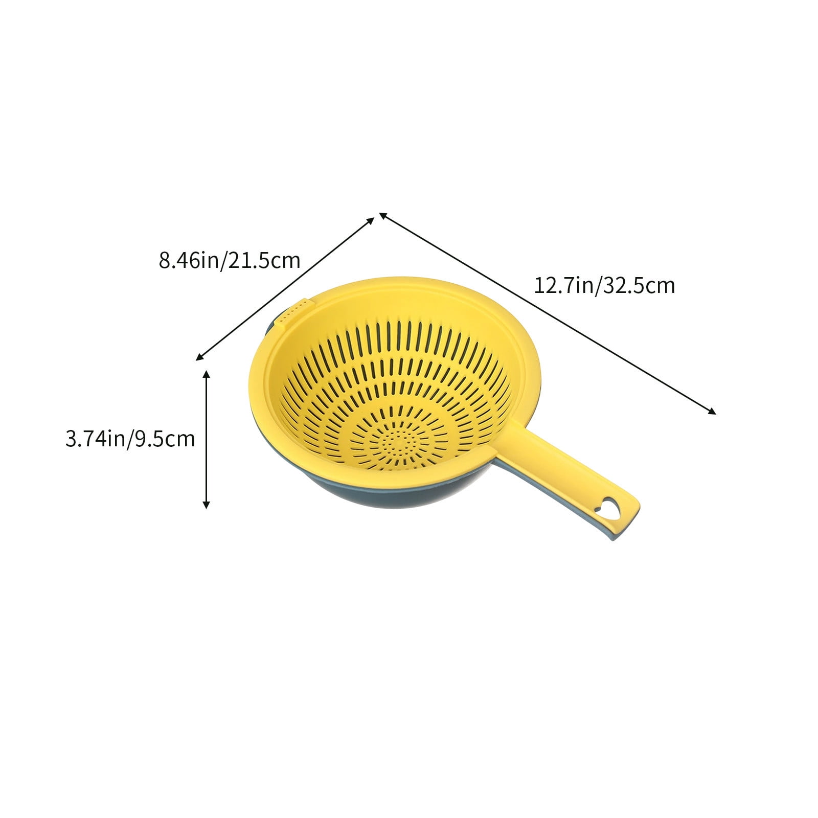 Rkxzt Plastic Drain Basket With Handle,Food Grade Plastic Double Drain ...