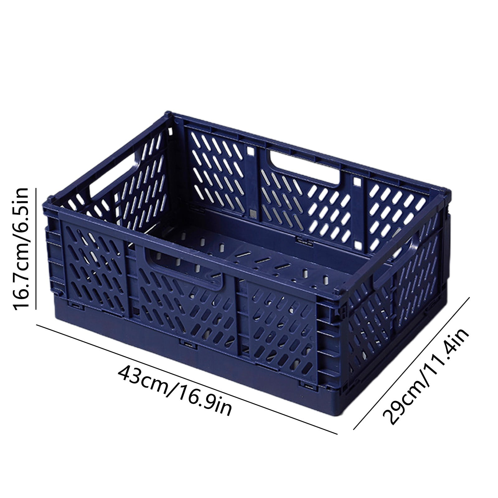 Rkxzt Plastic Folding Basket,Desktop Folding Storage Basket Organizer ...