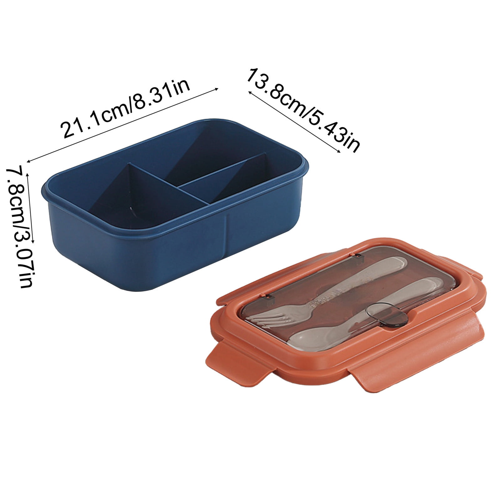 Rkxzt Plastic Lunch Boxes,Insulated Microwave Safe Bento Lunch Box with ...
