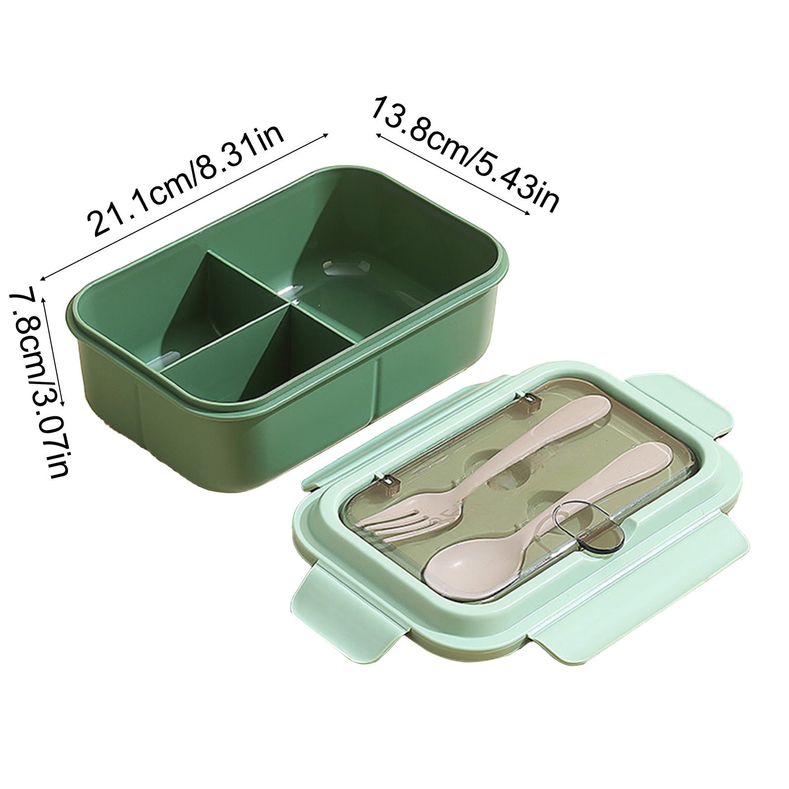 Rkxzt Plastic Lunch Boxes,Insulated Microwave Safe Bento Lunch Box with ...
