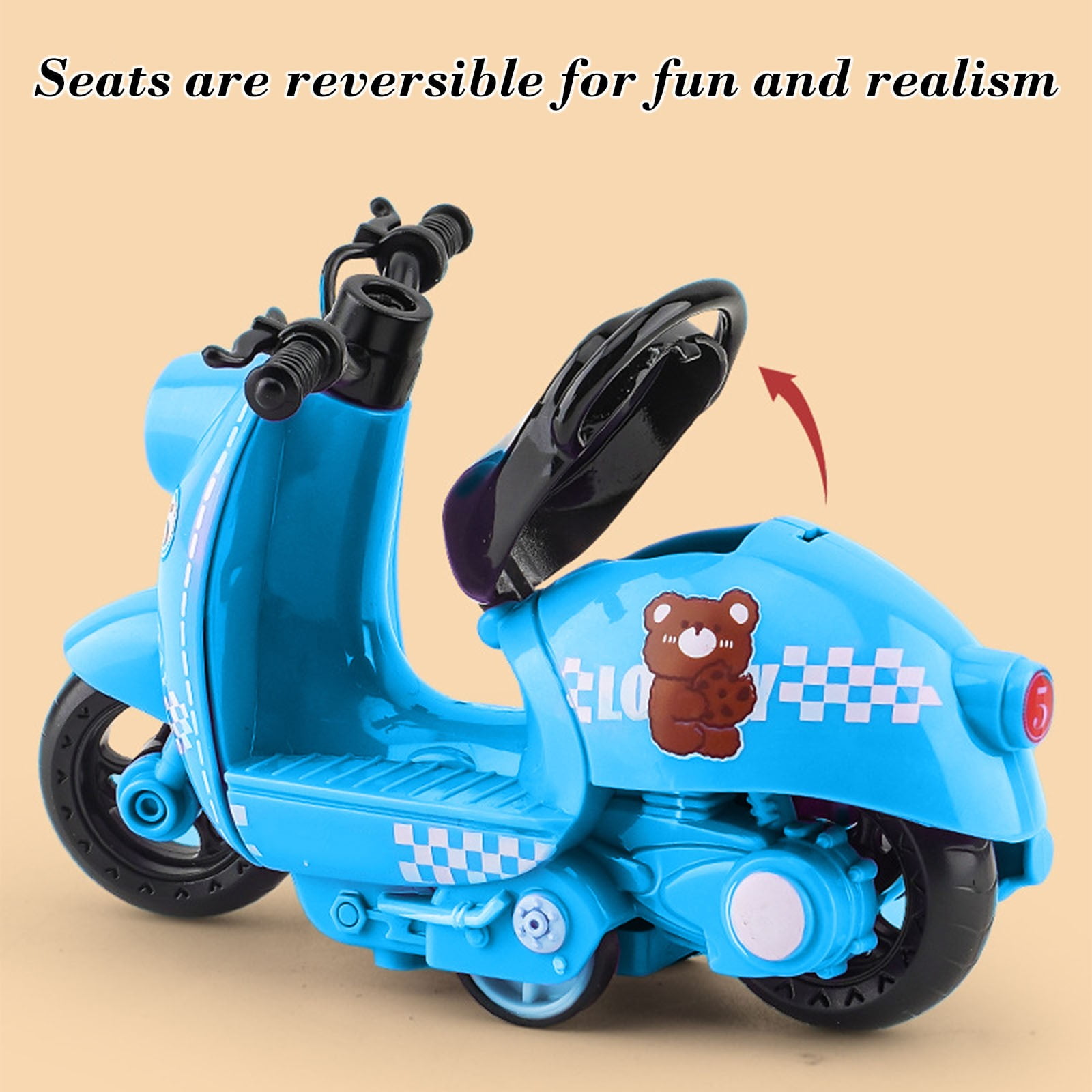 Rkxzt Plastics Motorcycle,Pull Back Motorcycle Toy Rechargeable ...