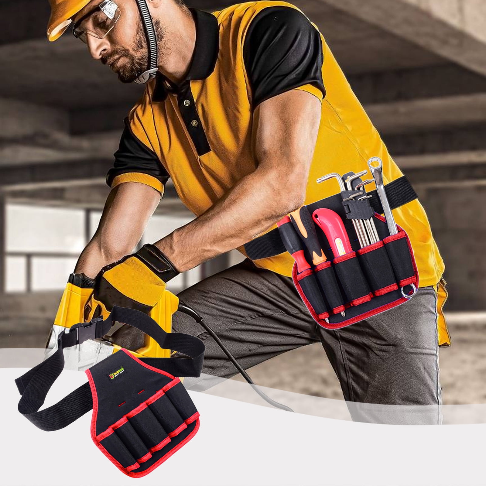 Rkxzt Pocket Tool Belt with Quick Release Buckle-Heavy Duty Utility ...