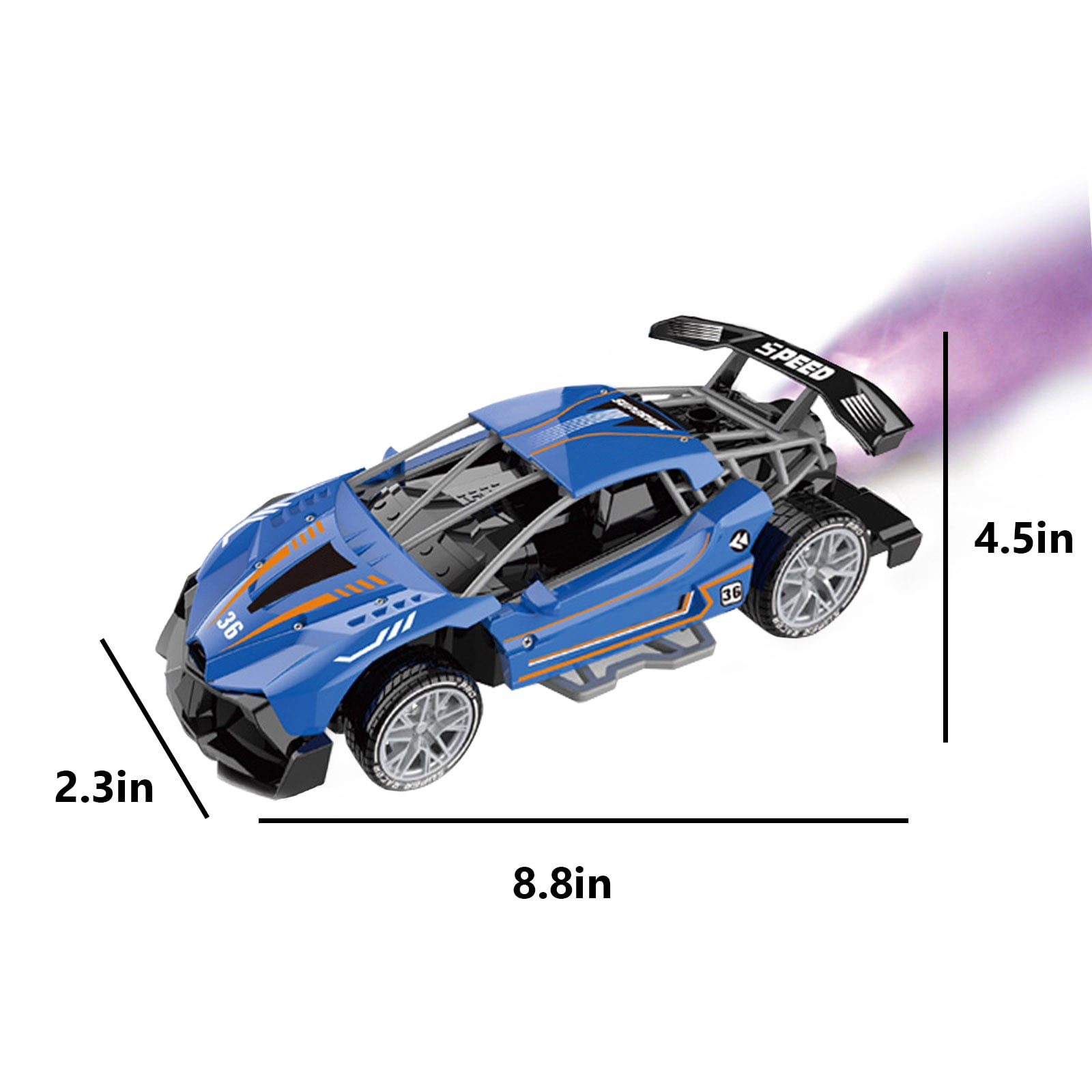 Rkxzt Rc Vehicle,Remote Control Spray Drift Car 1:16 Scale 4WD High ...