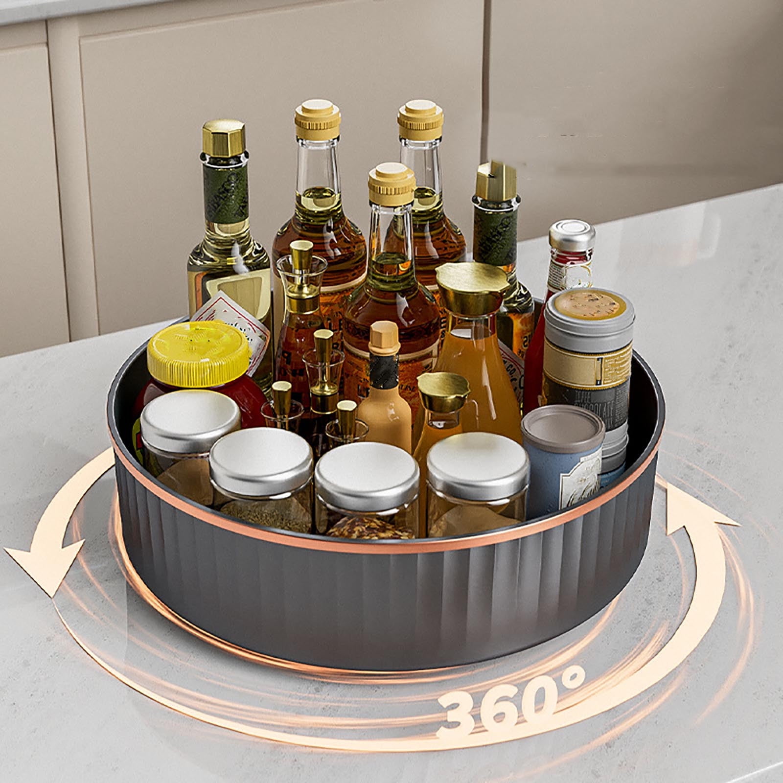 Rkxzt Rotating Seasoning Tray,Kitchen Storage Shelf for Spices ...