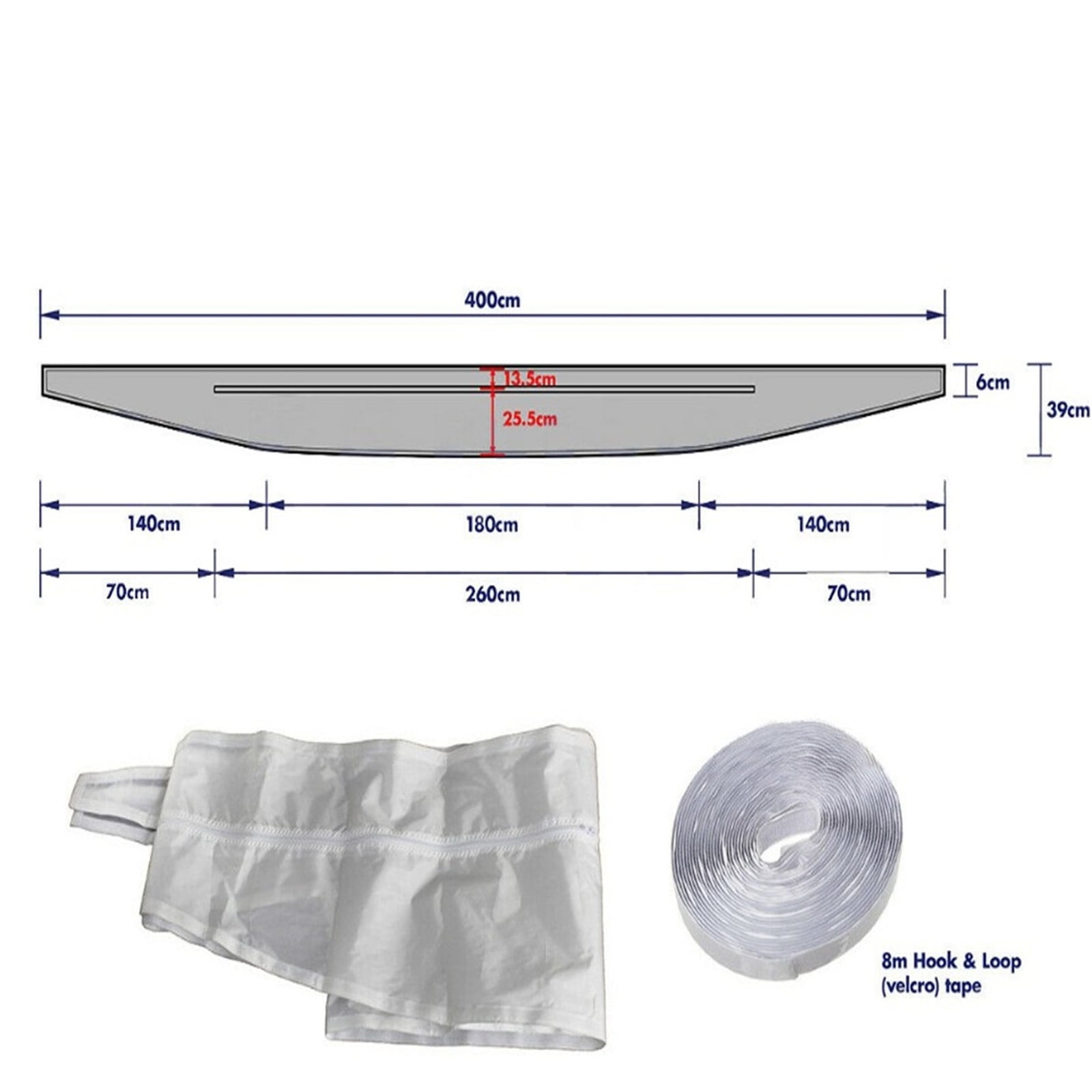 Rkxzt Sealing Cloth Mobile Air Conditioner Sealing Baffle with Zipper ...