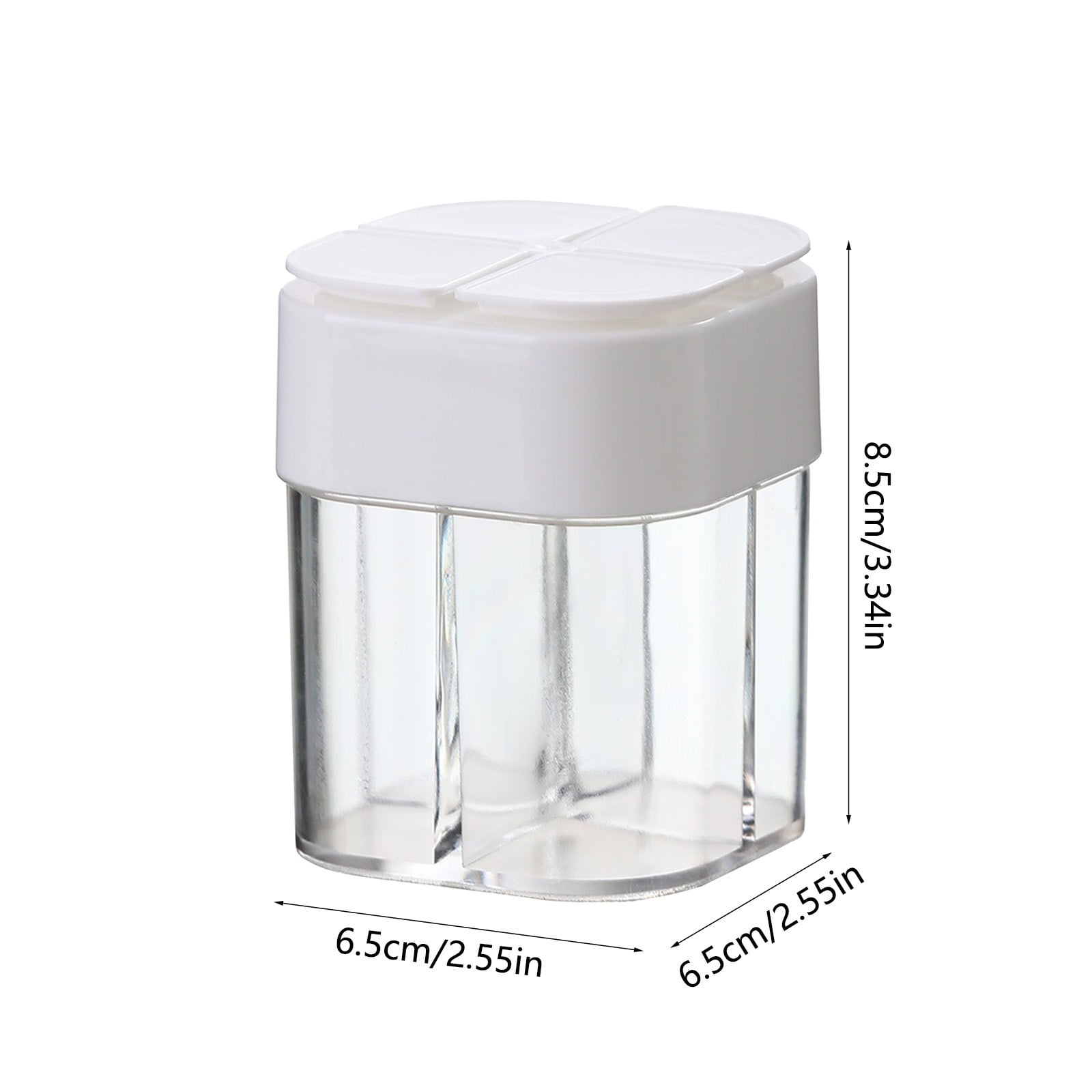 Rkxzt Seasoning Box Plastic Spice Jars Set with Flip Lids 4 Piece ...