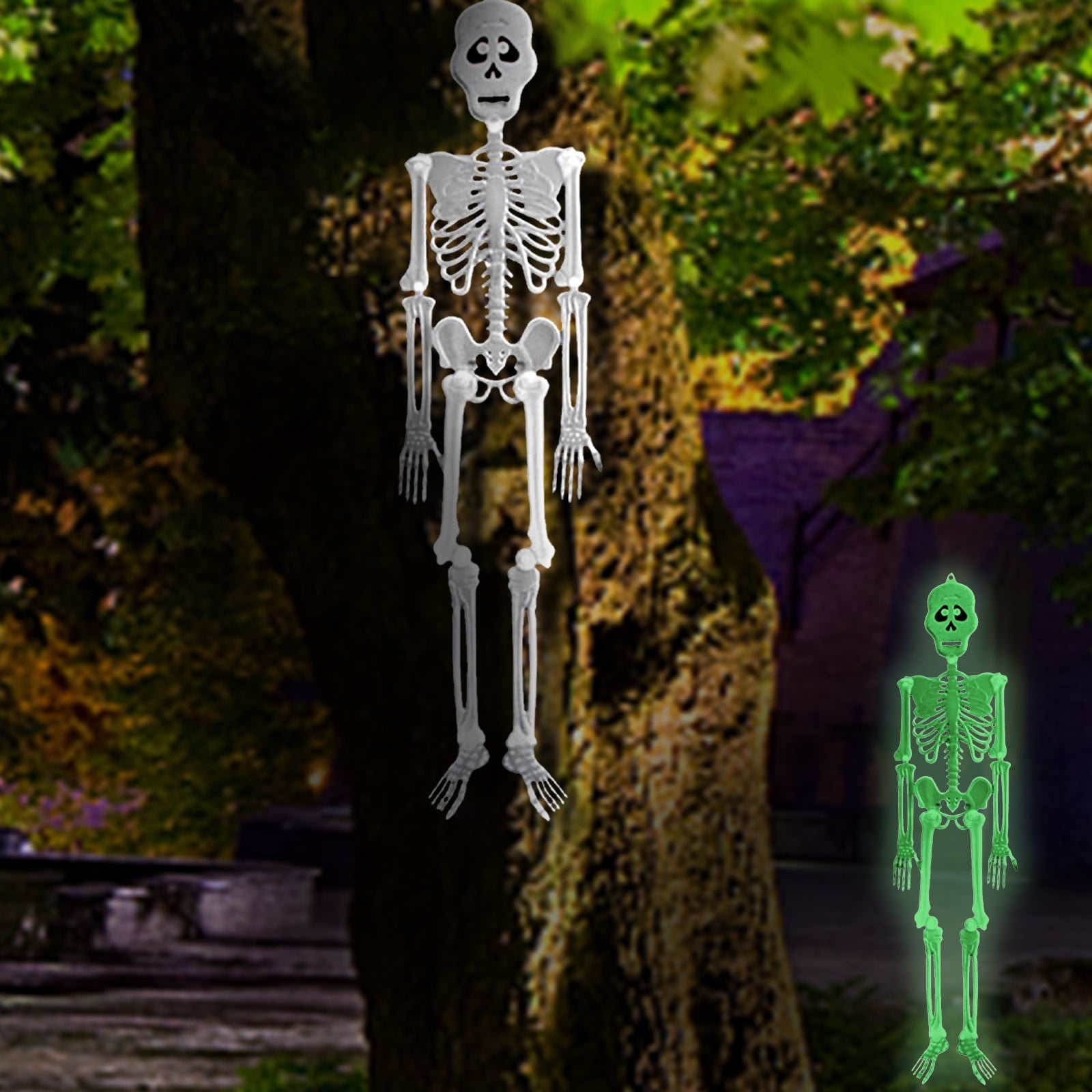 Rkxzt Skeleton Luminous Skull Skeleton Body 30cm Prop with Movable ...
