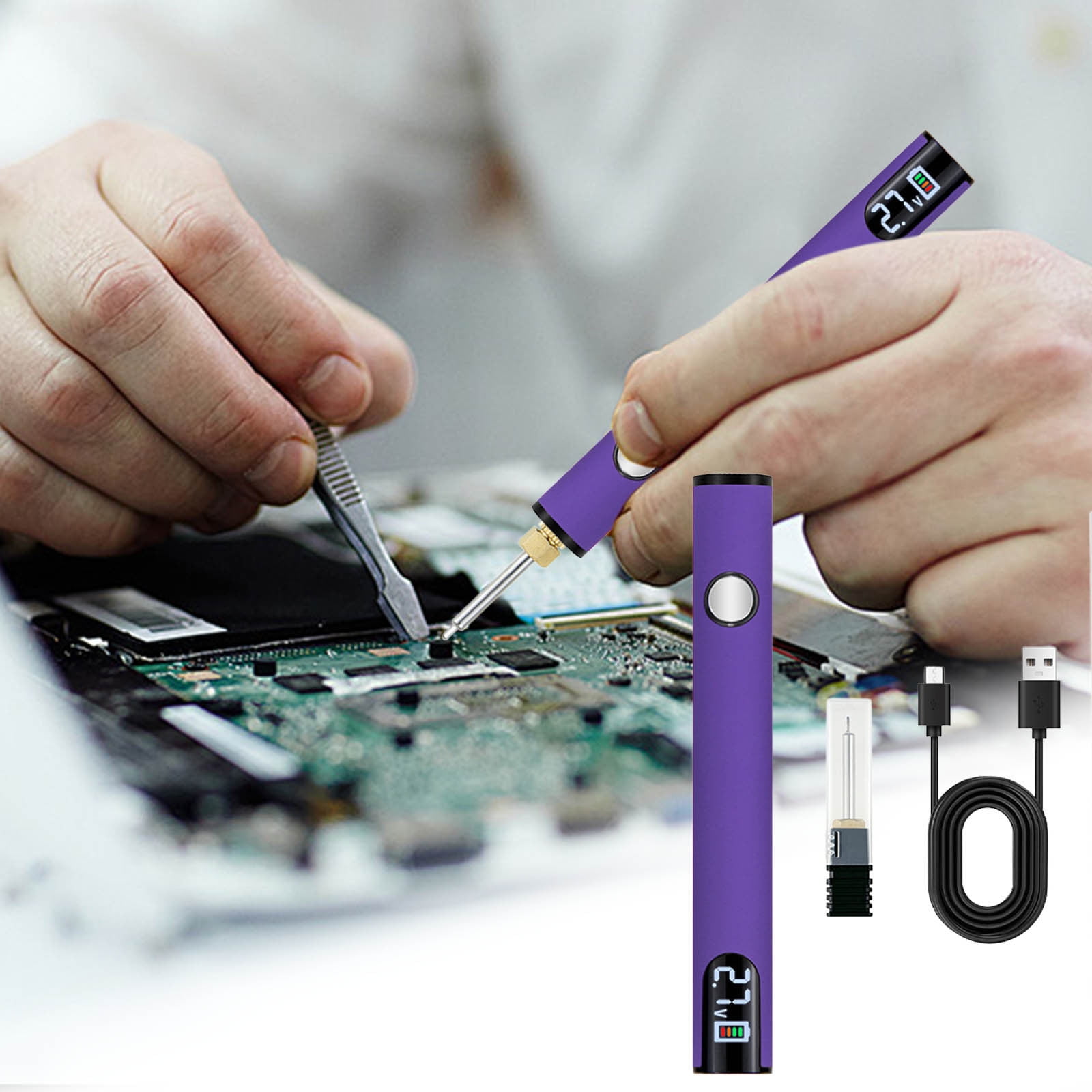 Rkxzt Soldering Iron USB Soldering Iron Pen with LED Display 510 ...