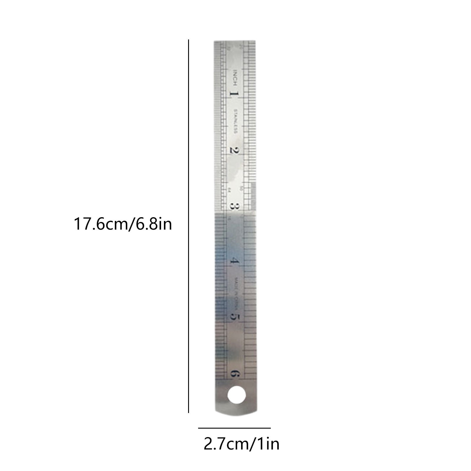 Rkxzt Stainless Steel Ruler,Stainless Steel Ruler 12 Inch Double Sided ...