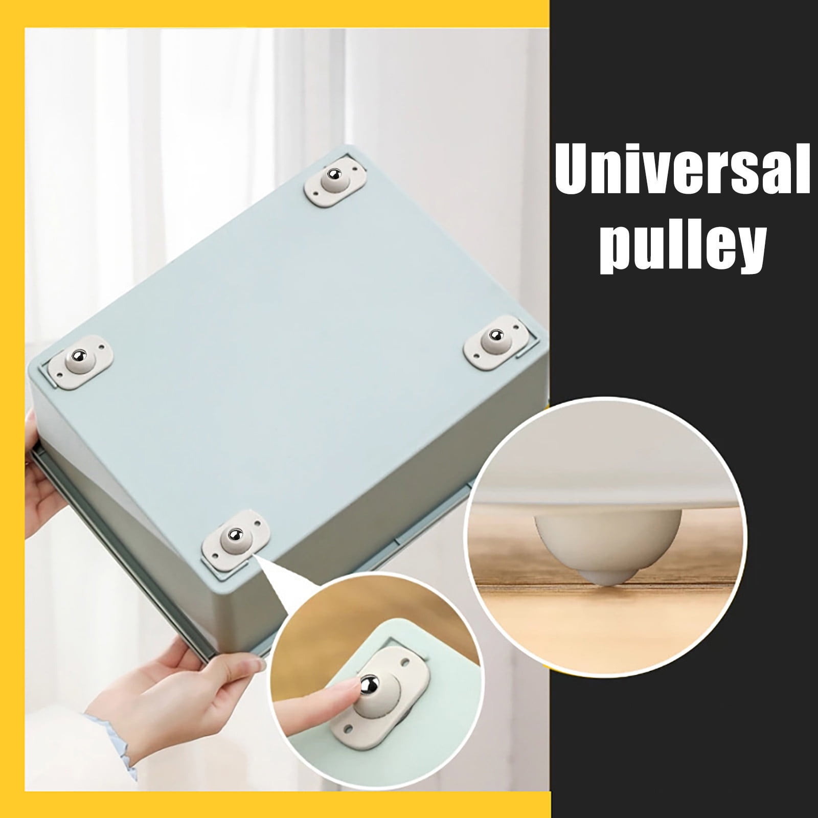Rkxzt Storage Box with Bottom Pulley-Rotating 360-Degree Storage Box ...