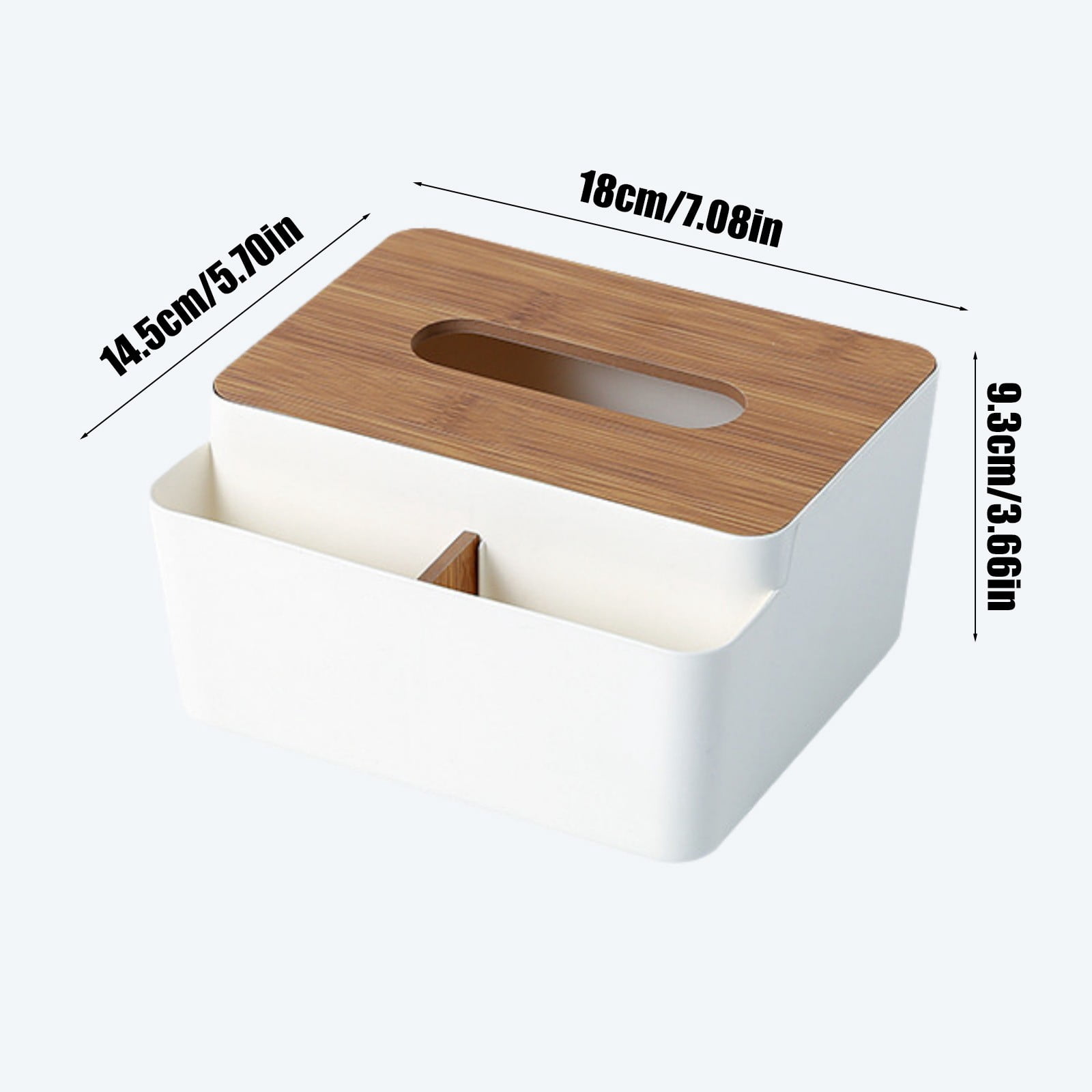 Rkxzt Tissue Box Plastic Tissue Box Organizer with Multi-Compartment ...