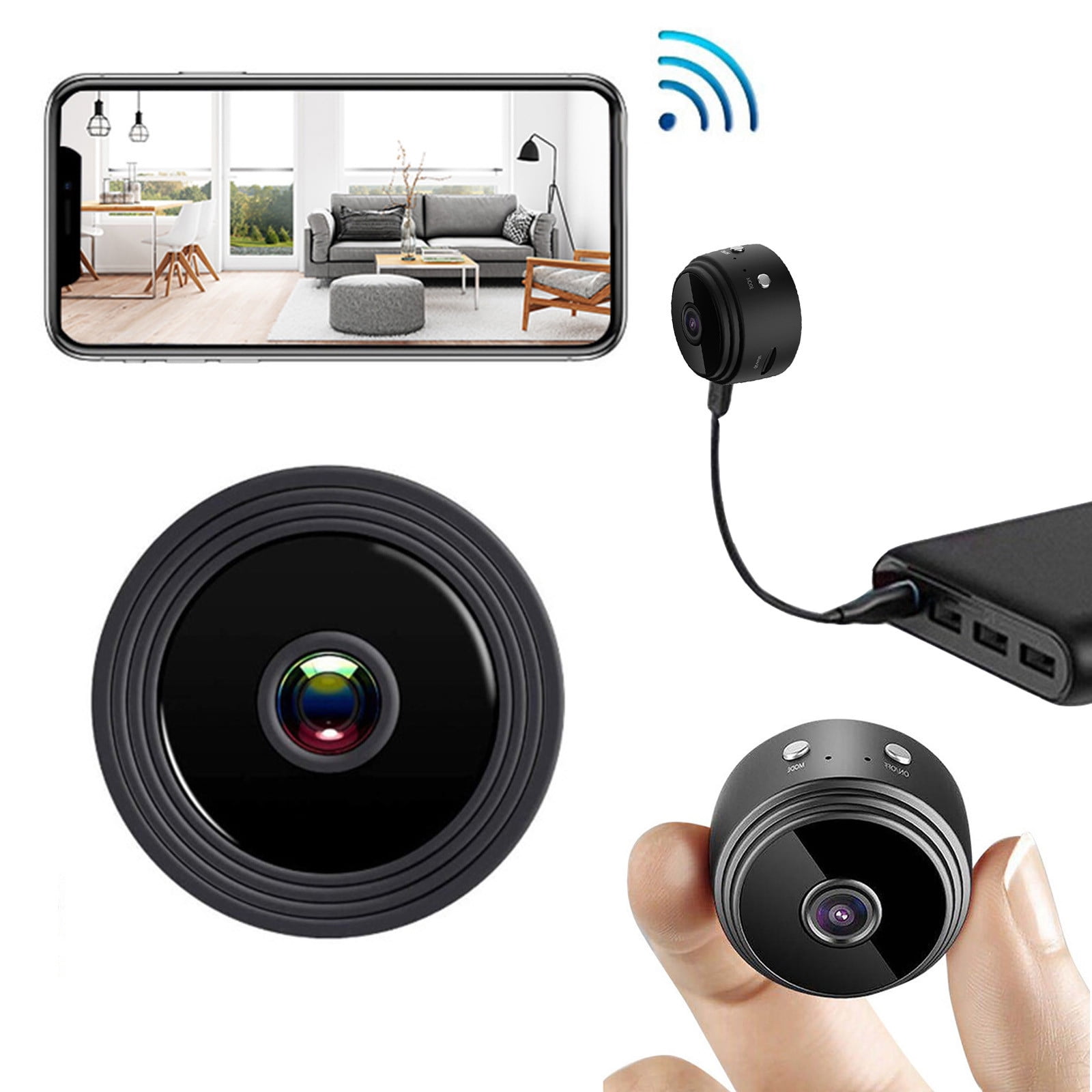 Rkxzt Webcam,HD 1080P Mini Camera,Wireless Wifi Security Camera with ...