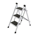 Rlietter 3 Step Folding Ladder 330 Lbs Capacity Lightweight Portable ...