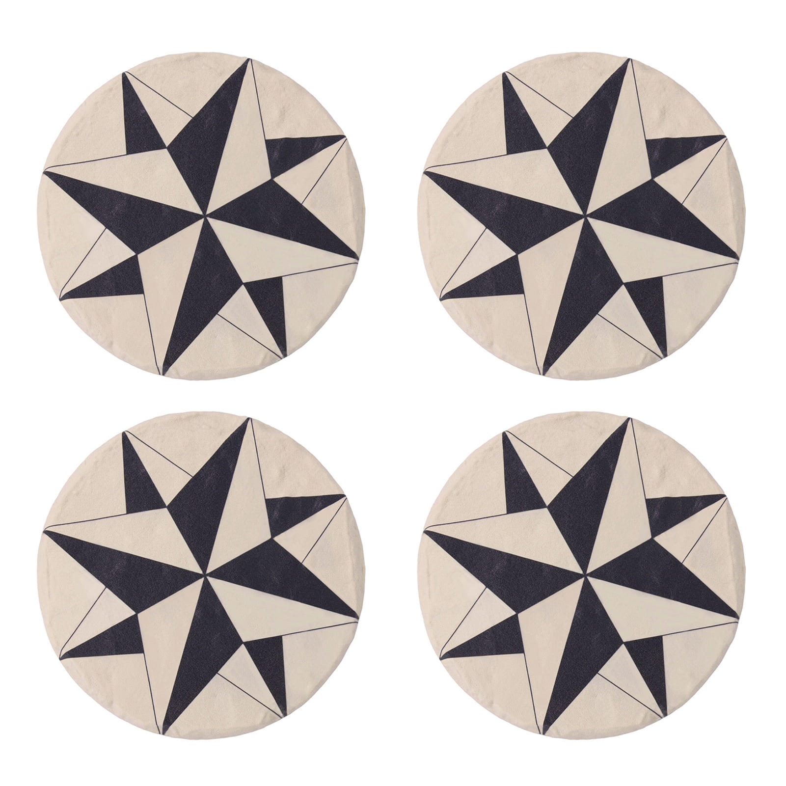 Rlietter 4 Pcs Outdoor Stepping Stone Garden Yard Lawn Patio Decorative ...