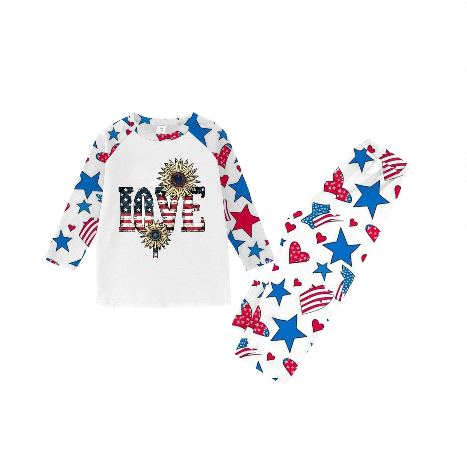 Rlmidhb 4th of July American Flag Family Pajamas Matching Sets for ...