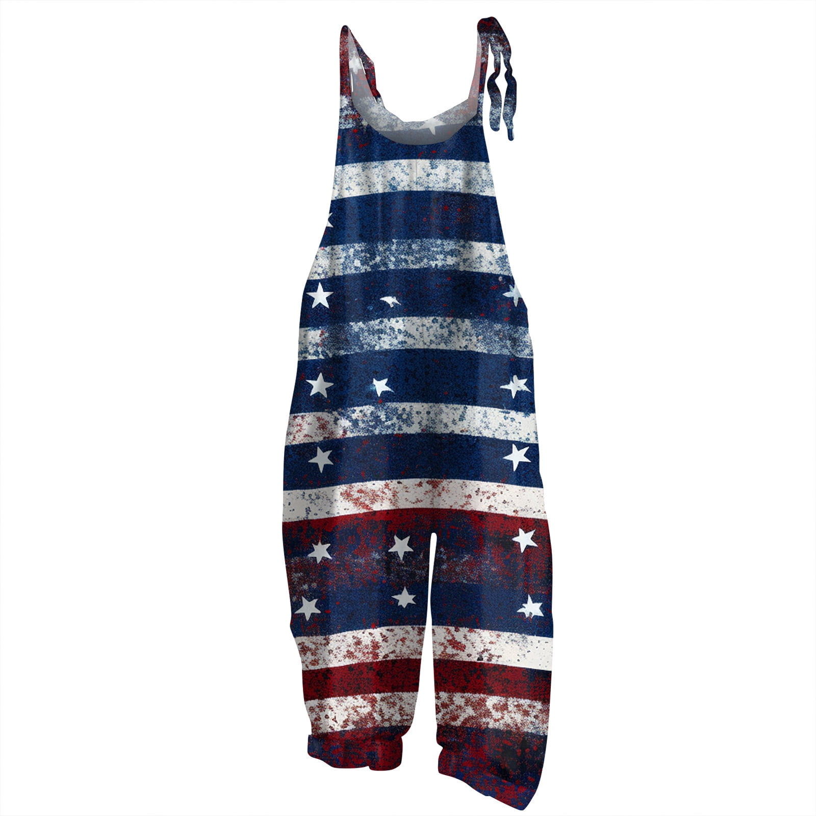 Rlmidhb 4th of July American Flag Jumpsuits for Women Independence Day ...