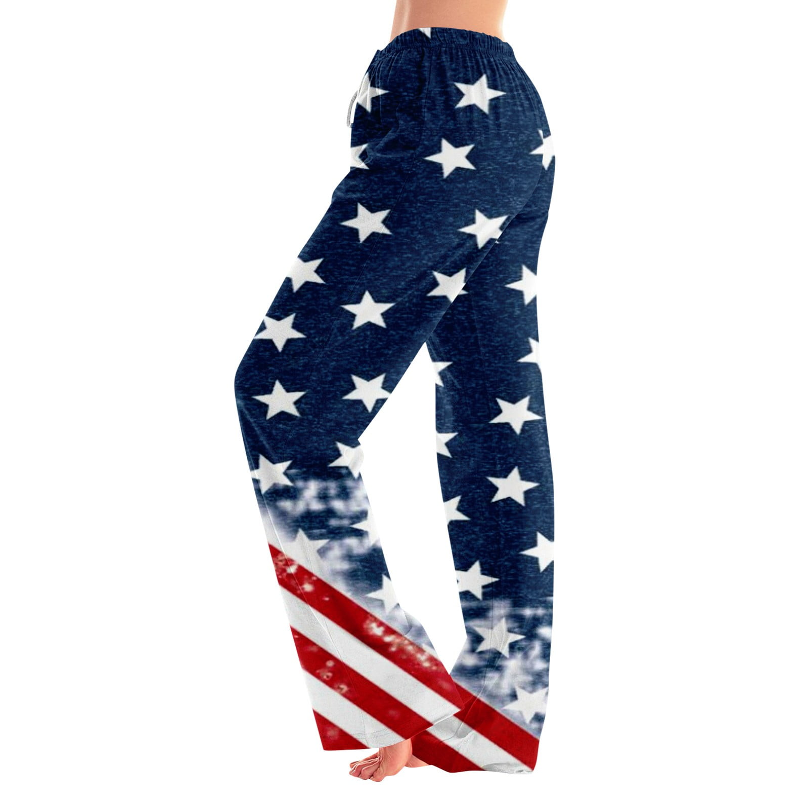 Rlmidhb 4th of July American Flag Pajama Pants for Women Independence ...