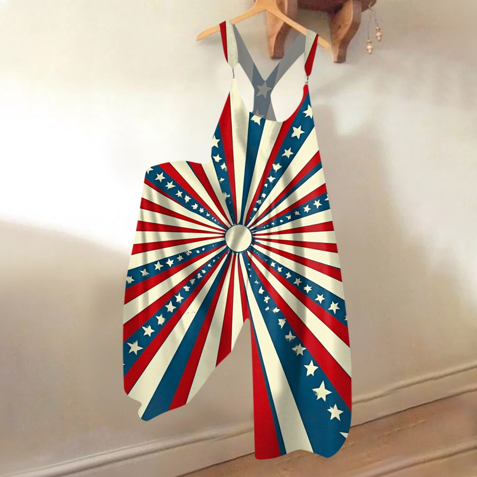 Rlmidhb 4th of July Independence Day Jumpsuits for Women American Flag ...