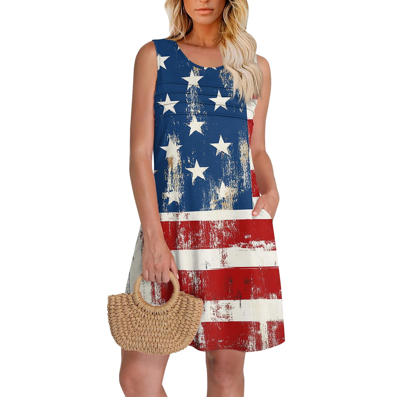 Rlmidhb Independence Day American Flag Dress for Women 4th of July 2025 ...