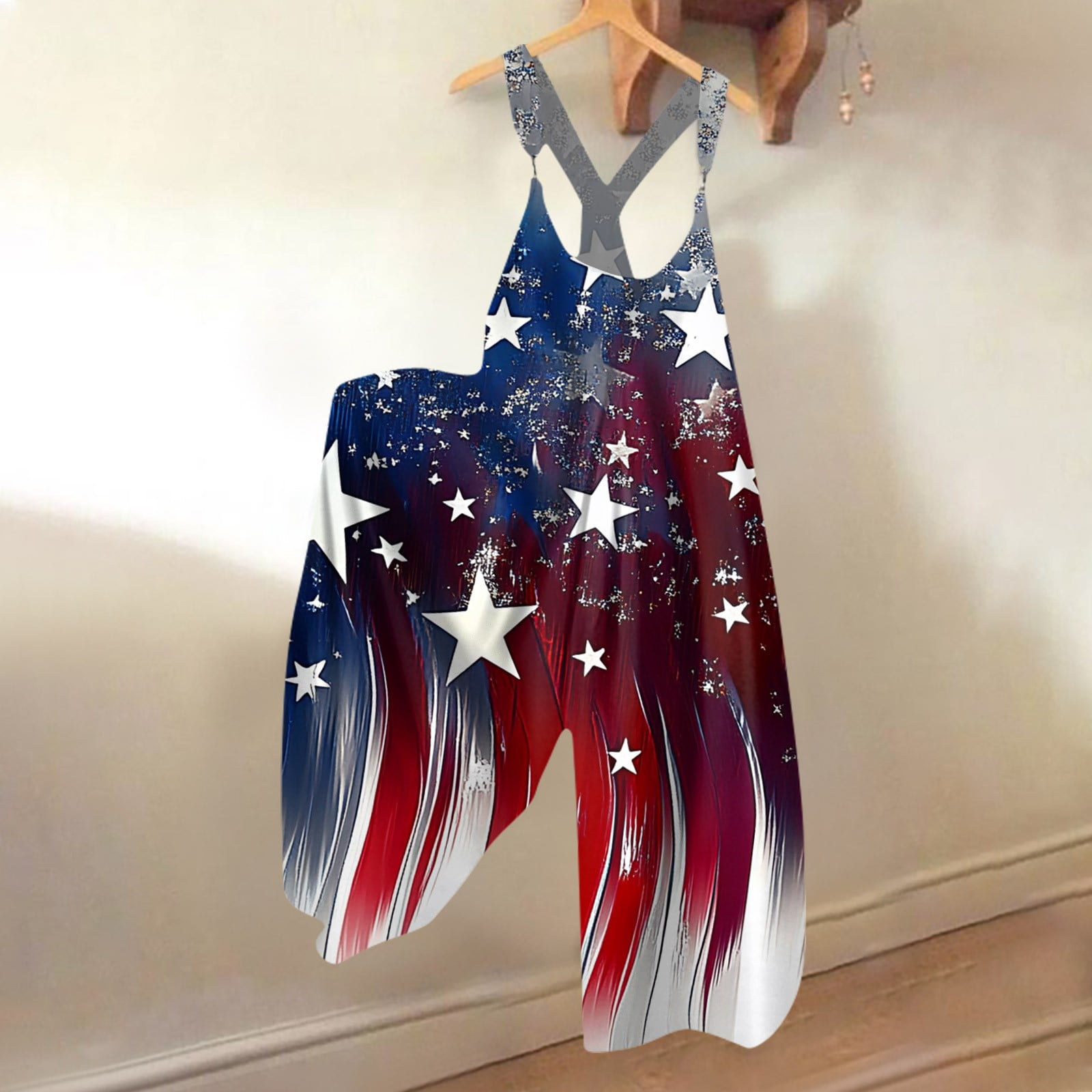 Rlmidhb Independence Day American Flag Jumpsuits for Women 4th of July ...