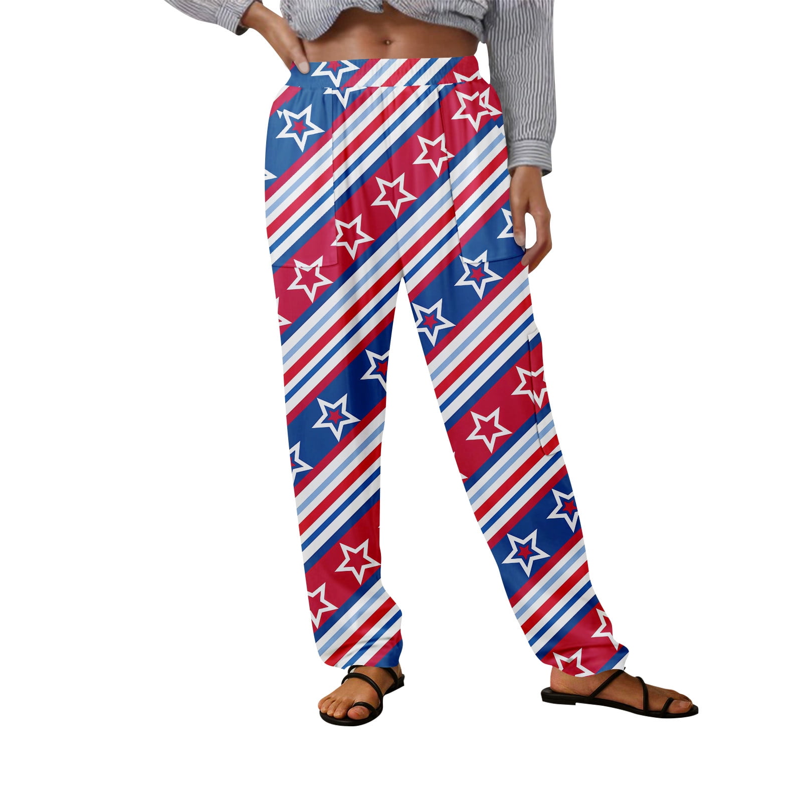 Rlmidhb Independence Day American Flag Pajama Pants for Women 4th of ...