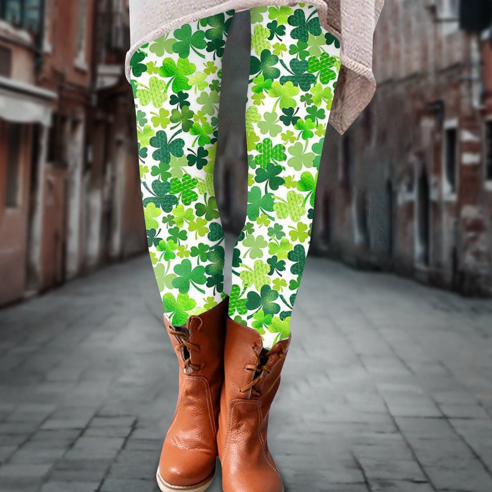 Rlmidhb Leggings Women Shamrock St Patricks Day 2025 Leggings Elastic ...