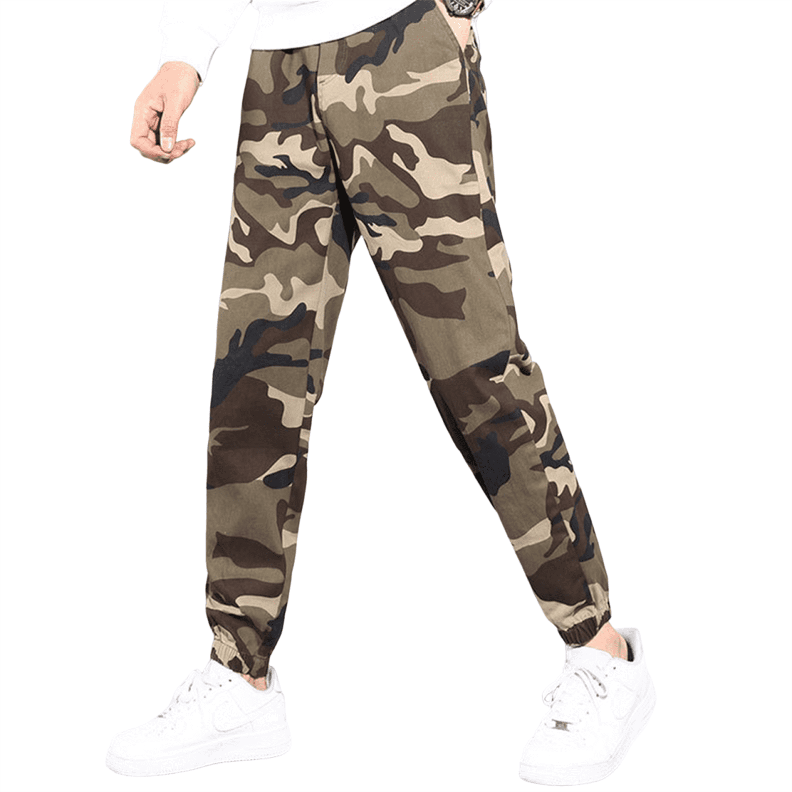 Rlmidhb Men's 2025 Baggy Pants Trendy Fall Camo Cinch Bottom Straight ...