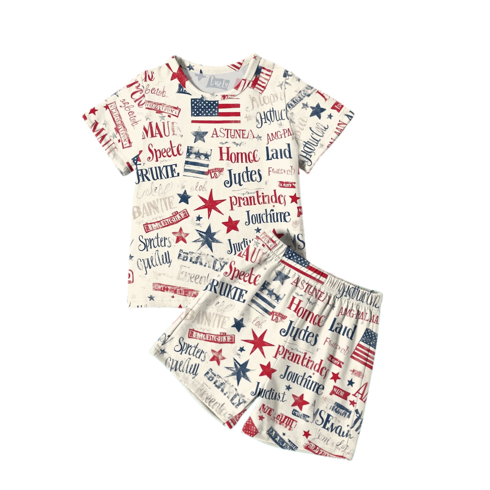 Rlmidhb Short Sleeve Short Sets for Baby Girl Boy Trendy Independence ...