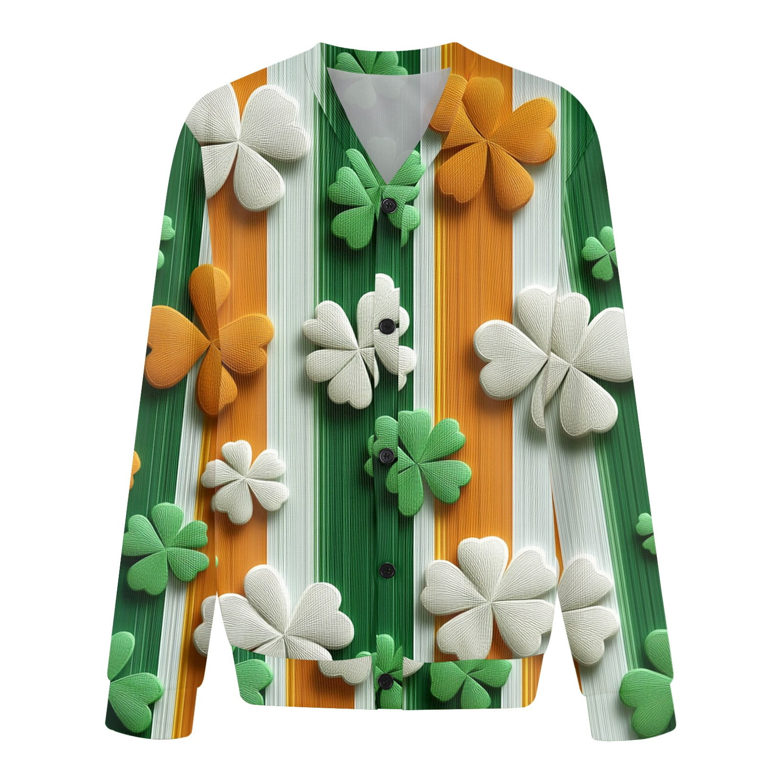 Rlmidhb St Patricks Day 2025 Button Up Sweaters for Men Long Button ...