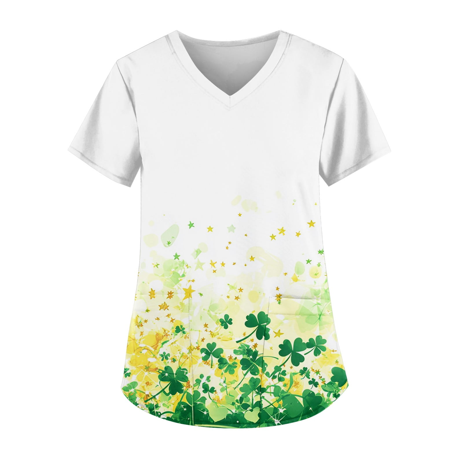 Rlmidhb St Patricks Day 2025 Scrub Tops for Women Shamrock Fashion ...