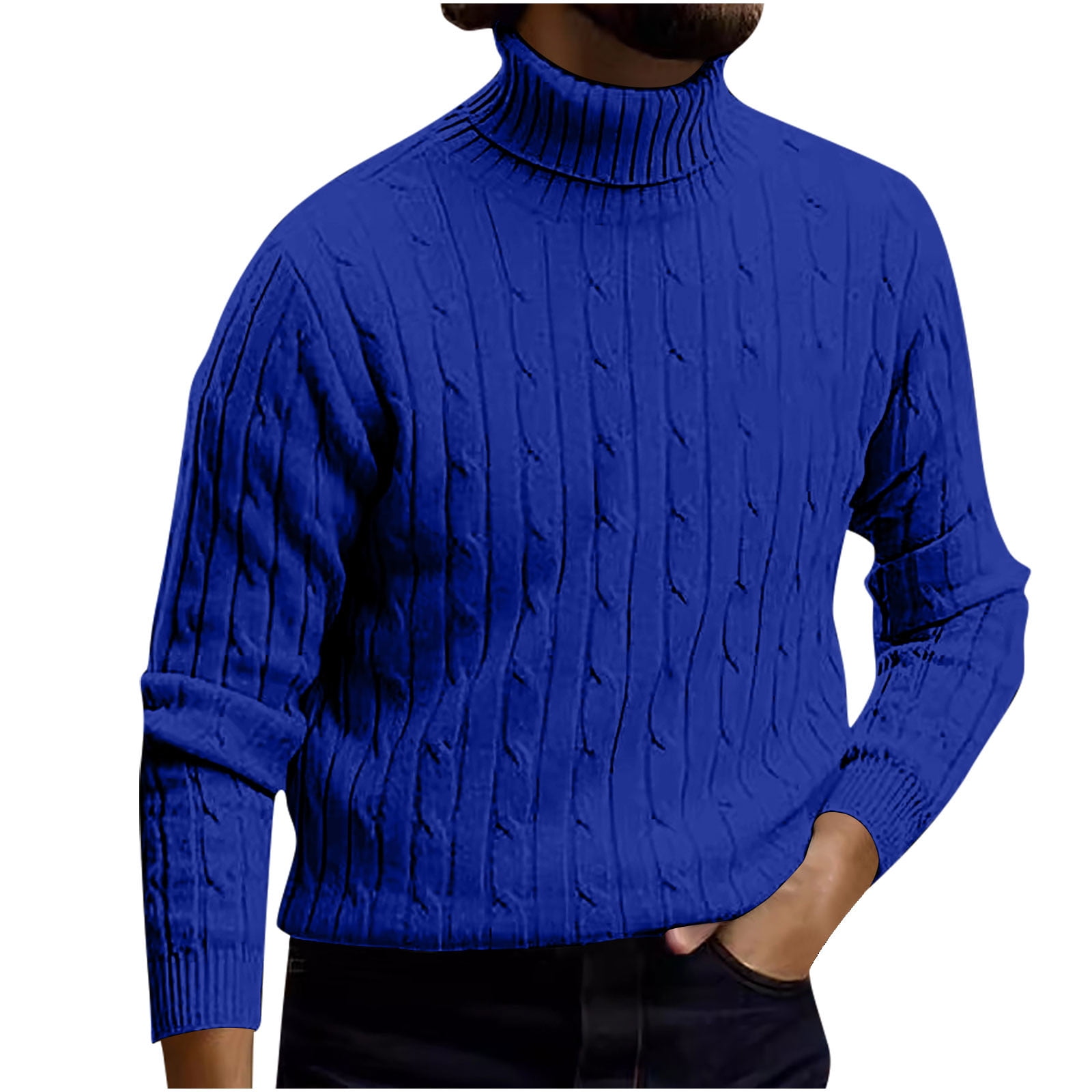 Rloper-Lop Mens Cable Knit Sweaters Casual Soft Pullover Sweaters ...