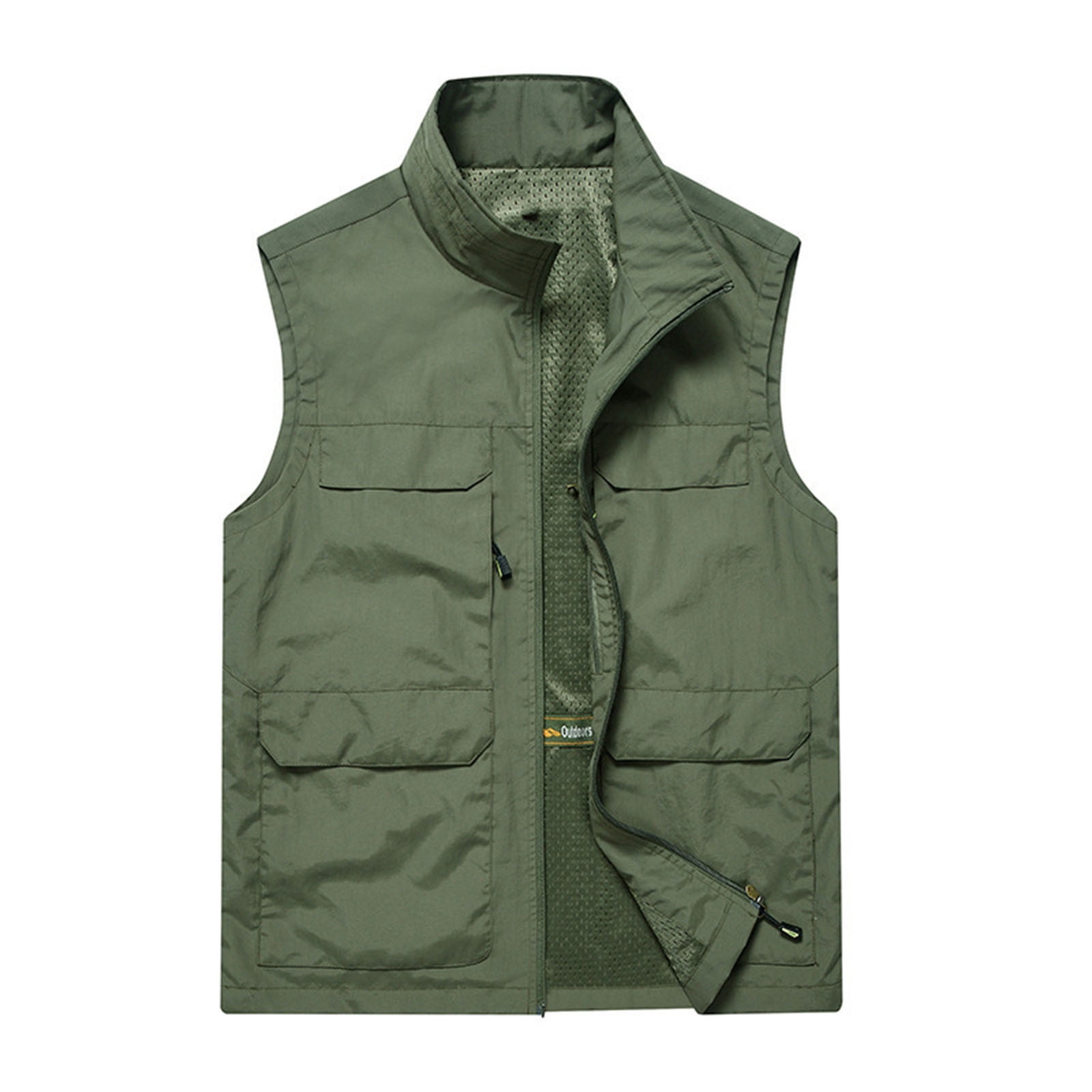 Rloper-Lop Safari Travel Vests Solid Color Sleeveless Vest Jackets ...