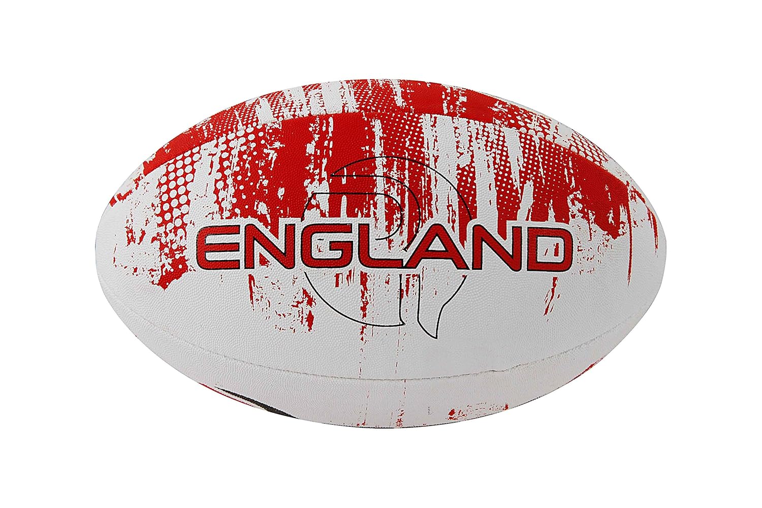 Rmax ENGLAND 3ply Synthetic Rubber Rugby Ball Size 5 | White & Red ...