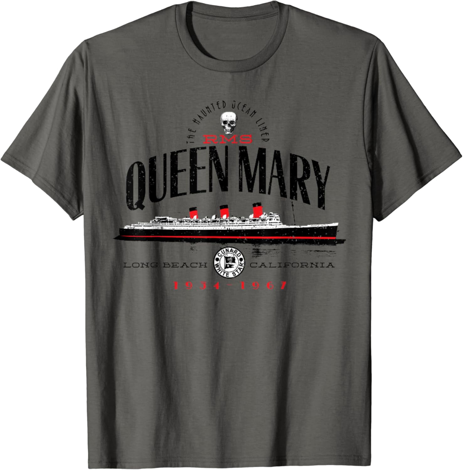 Rms Queen Mary The North Atlantic Ocean From 1936 To 1967 T-Shirt ...