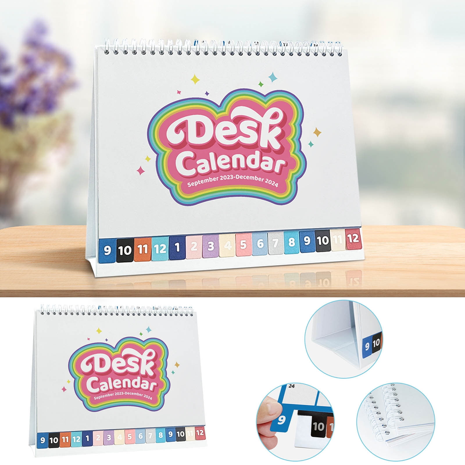 RnemiTe-amo 2024 Desktop Calendar Standing Flip Desk Calendar,August ...