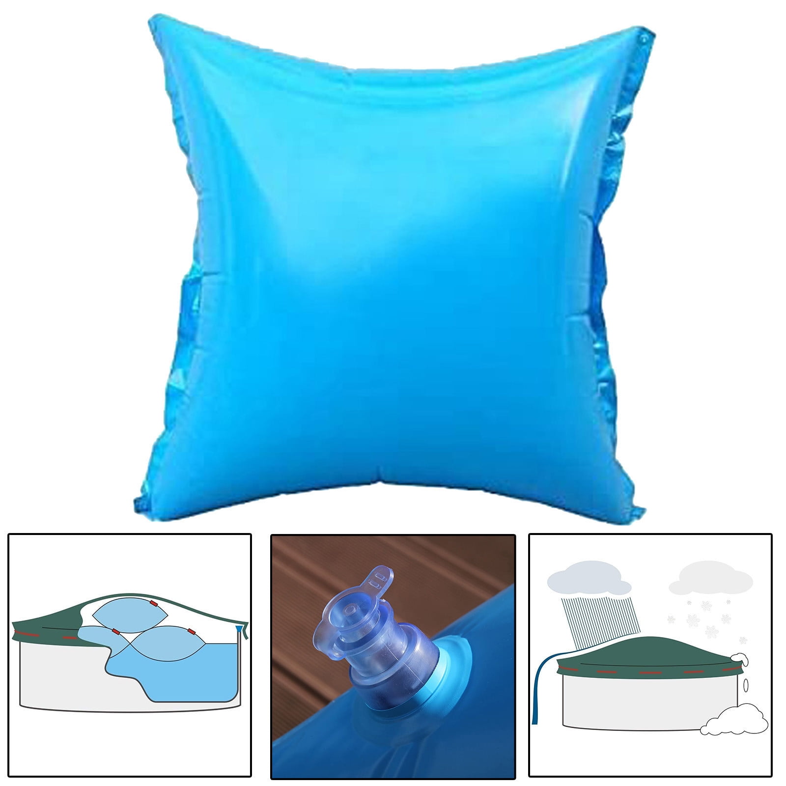 RnemiTe-amo 4' X 4' Pool Pillows for Above Ground Pools, Cold-Resistant ...