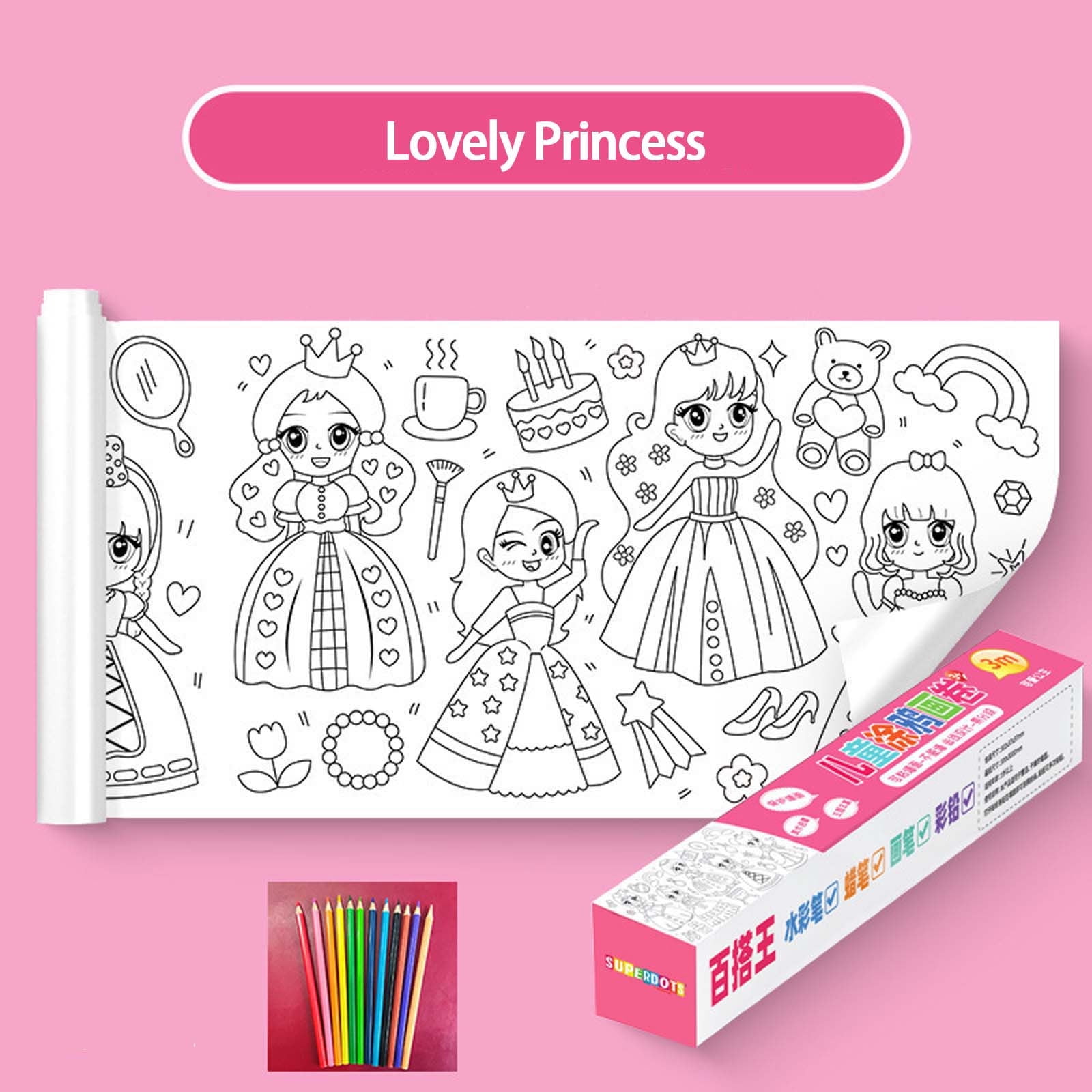 RnemiTe-amo Childrens Drawing Roll Paper for Kids,Coloring Paper Roll ...