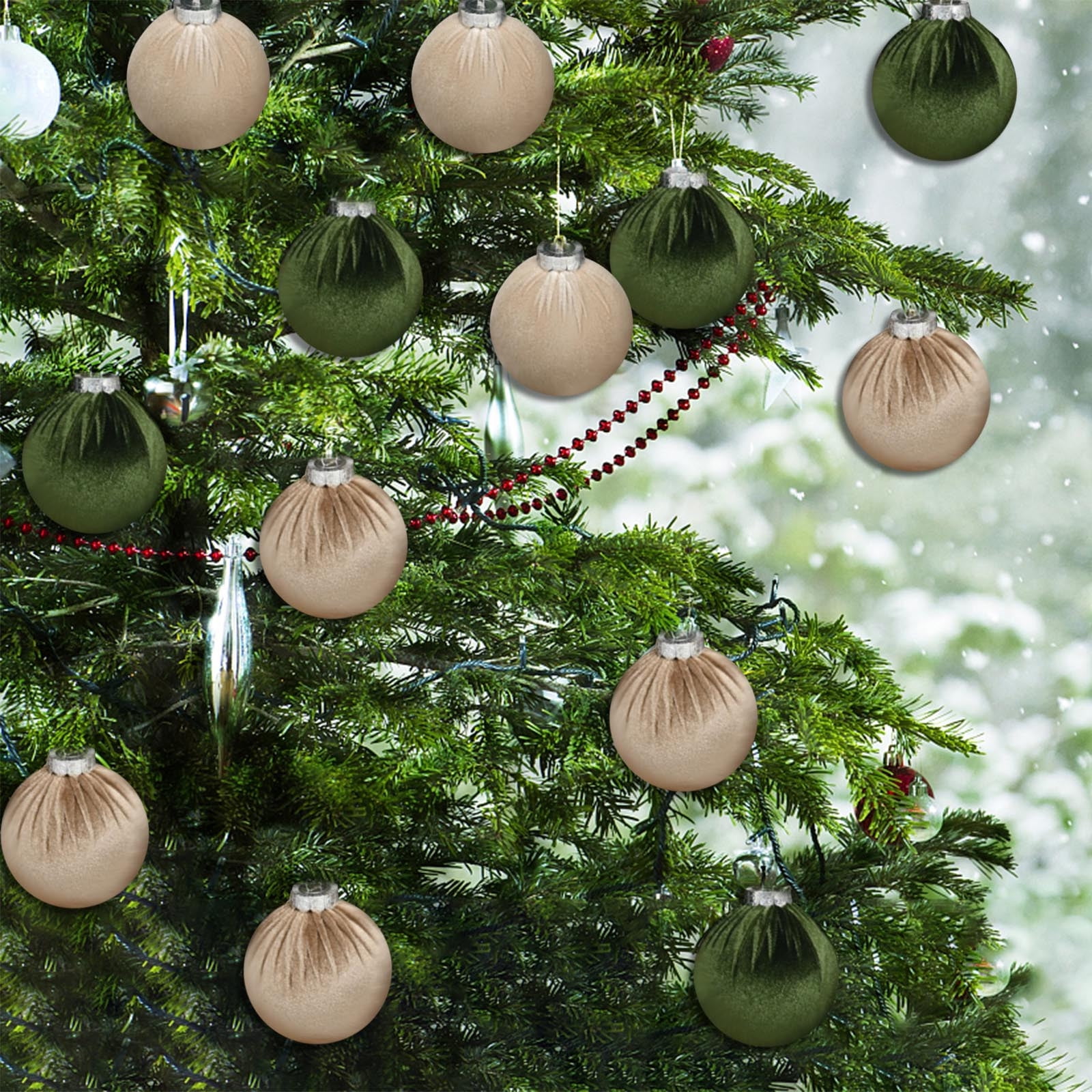 RnemiTe-amo Christmas Ball Ornaments,3.14 Inch Satin Christmas Balls ...